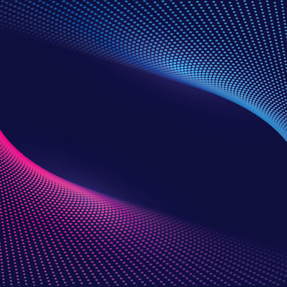 Abstract Colorful Technology Dotted Wave Background 40555643 Vector Art
