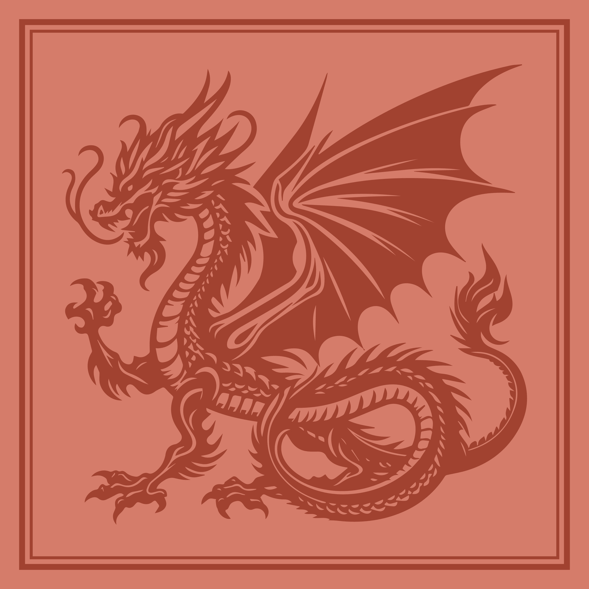 Fierce Majesty Dragon Tattoo Illustration 40555698 Vector Art at Vecteezy