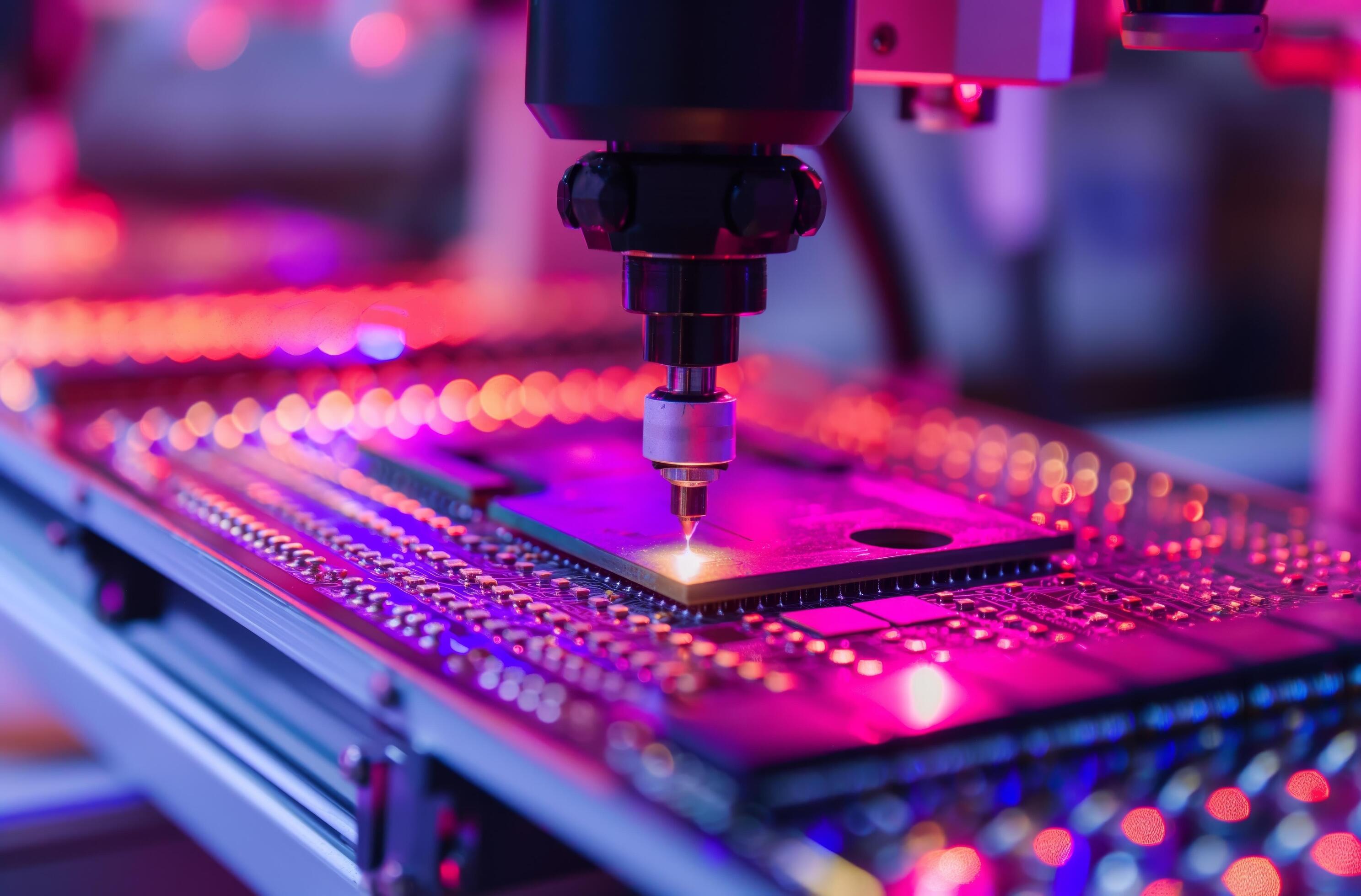 AI generated Automated microchip soldering 40560405 Stock Photo at Vecteezy