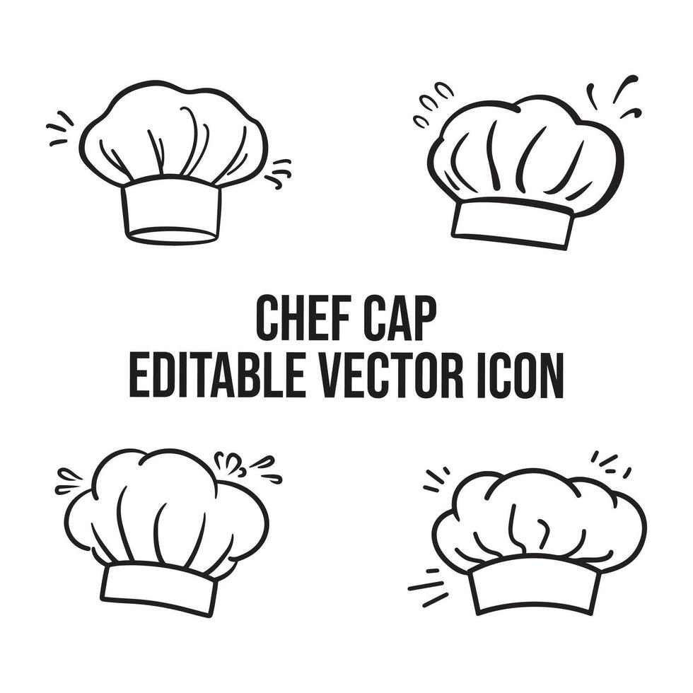 Chef cap icon. Vector line art minimalist illustration design. Logo ...