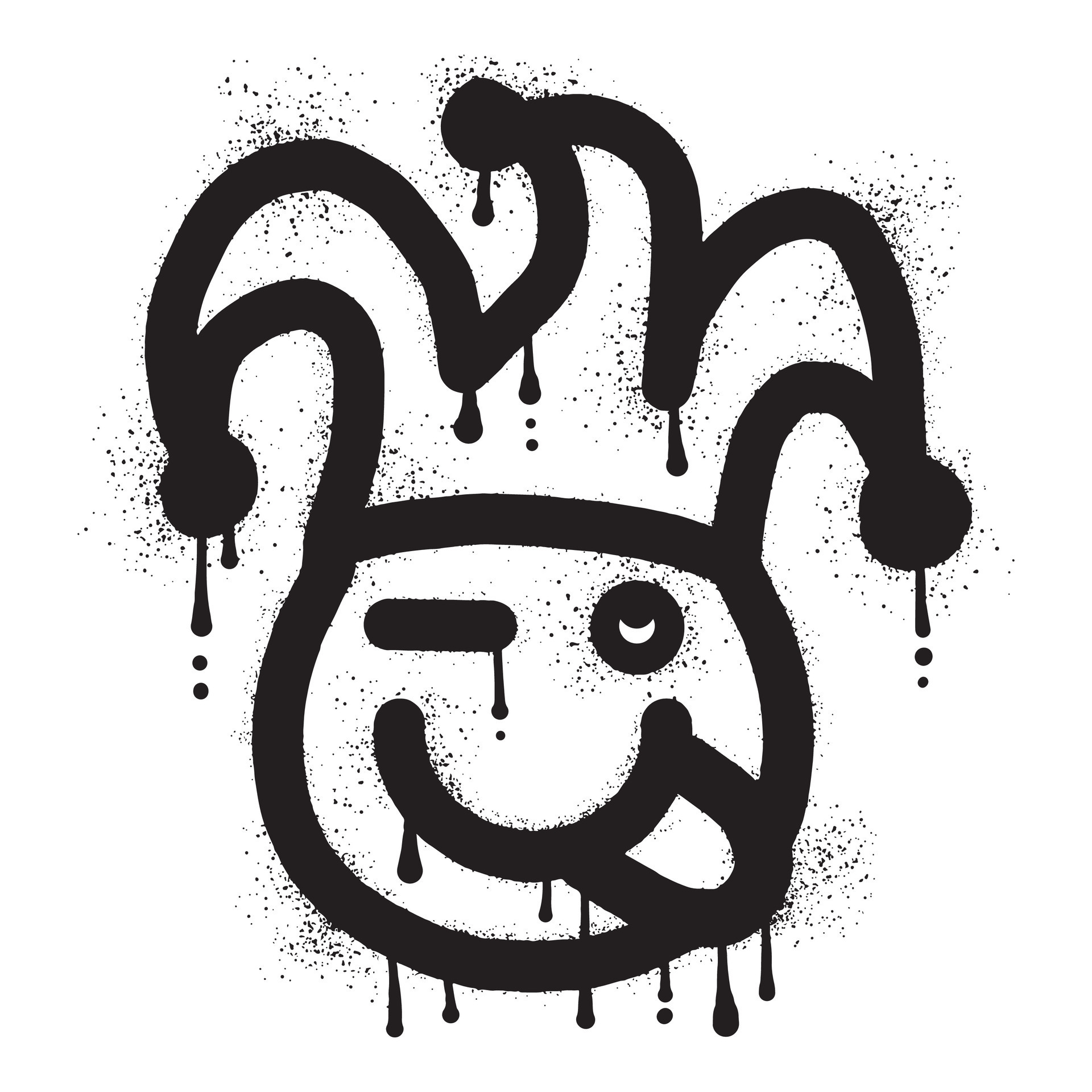 Fool jester graffiti with black spray paint 40561379 Vector Art at Vecteezy Fool jester graffiti with black spray paint 40561379 Vector Art at Vecteezy