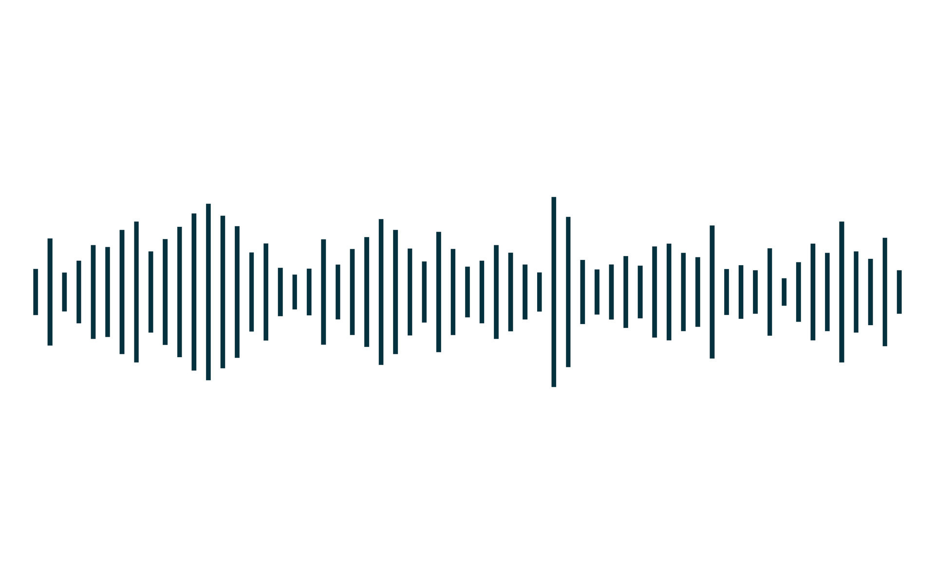 Audio frequency waveform, graphical representation of the voice signal ...
