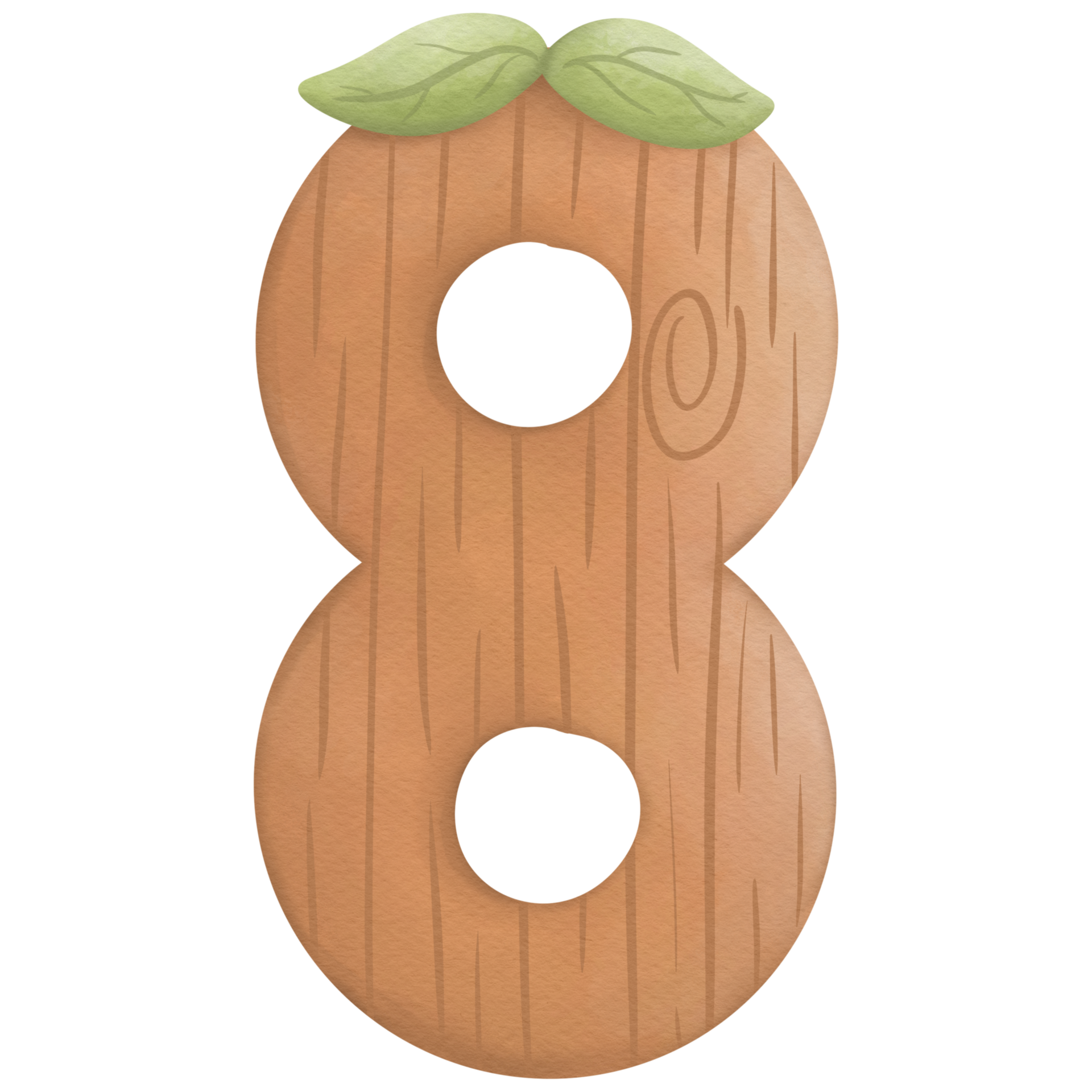 Numbers Watercolor Tree So Cute 40562186 Png
