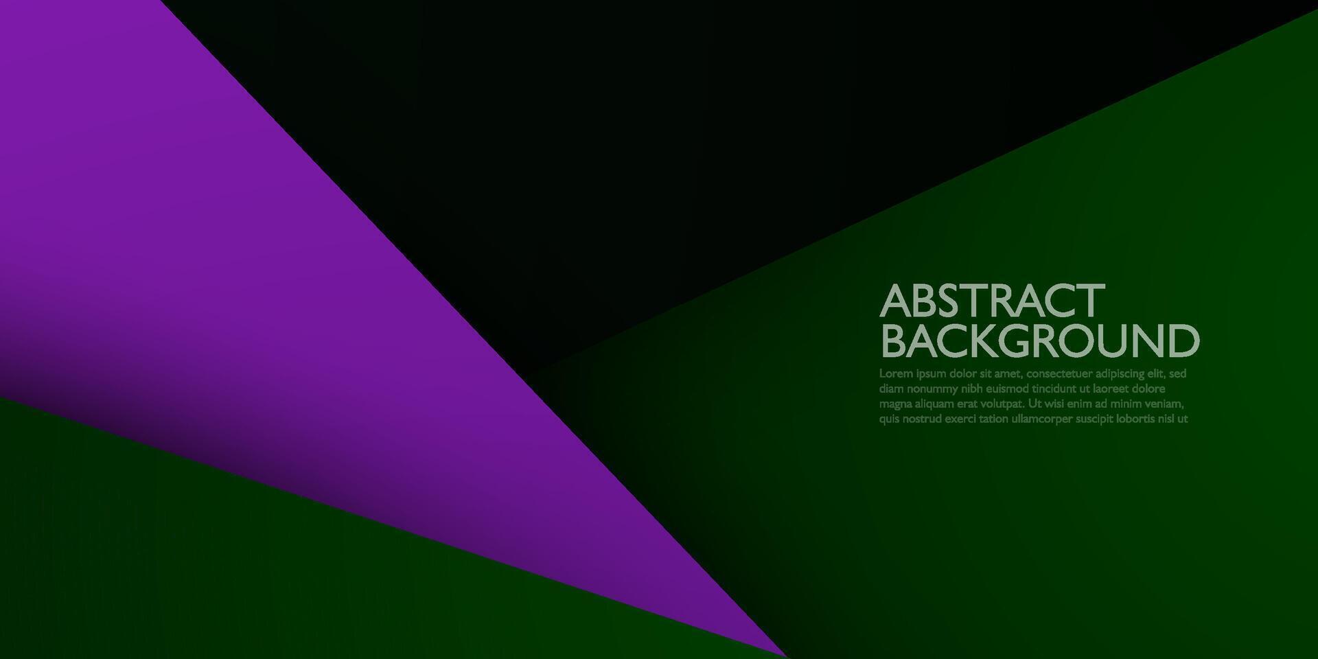 Abstract Dark Green And Purple Triangle Overlap Background Template