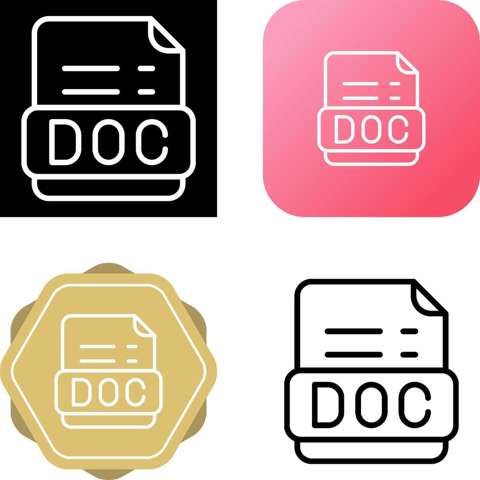 Doc Vector Icon 40652691 Vector Art At Vecteezy