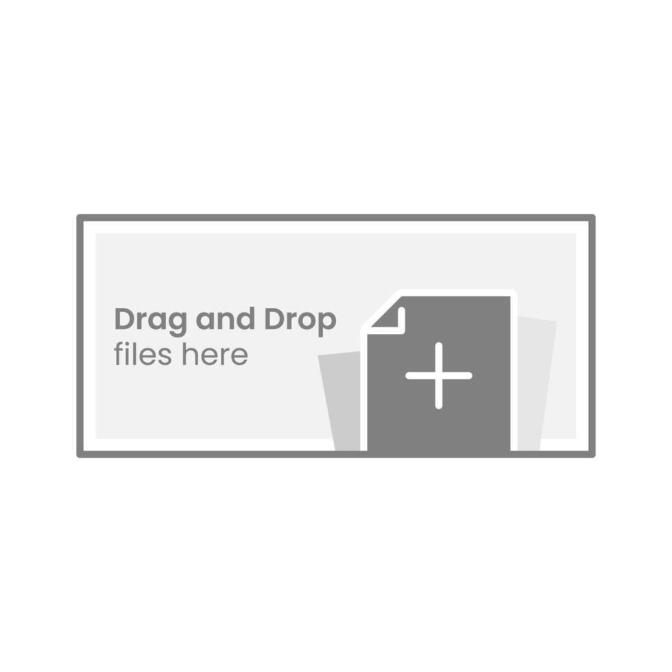 Drag And Drop Data Document Or Files Here Concept Illustration Flat Design Vector Simple Modern