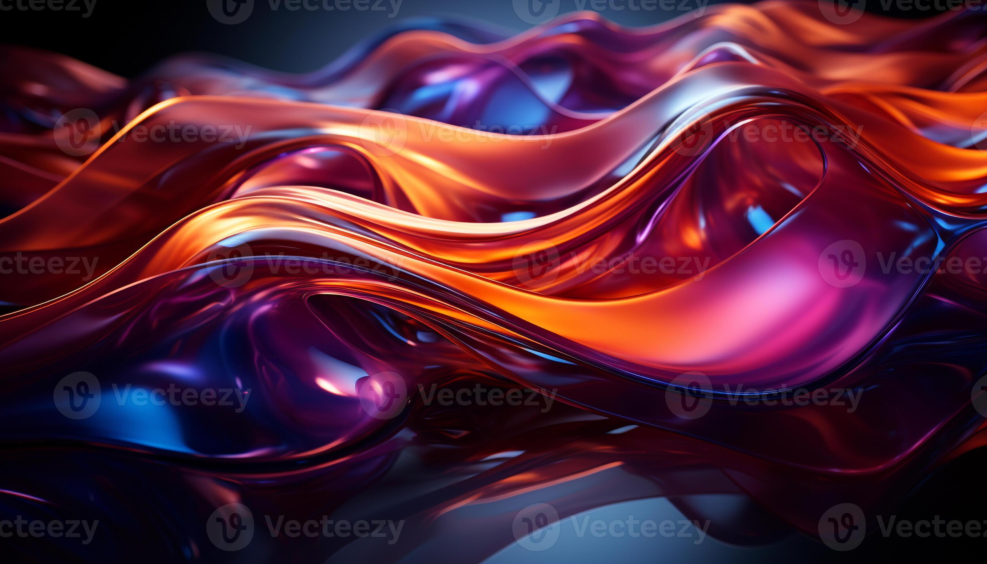 AI generated Abstract backdrop with smooth, flowing wave pattern in vibrant colors generated by ...
