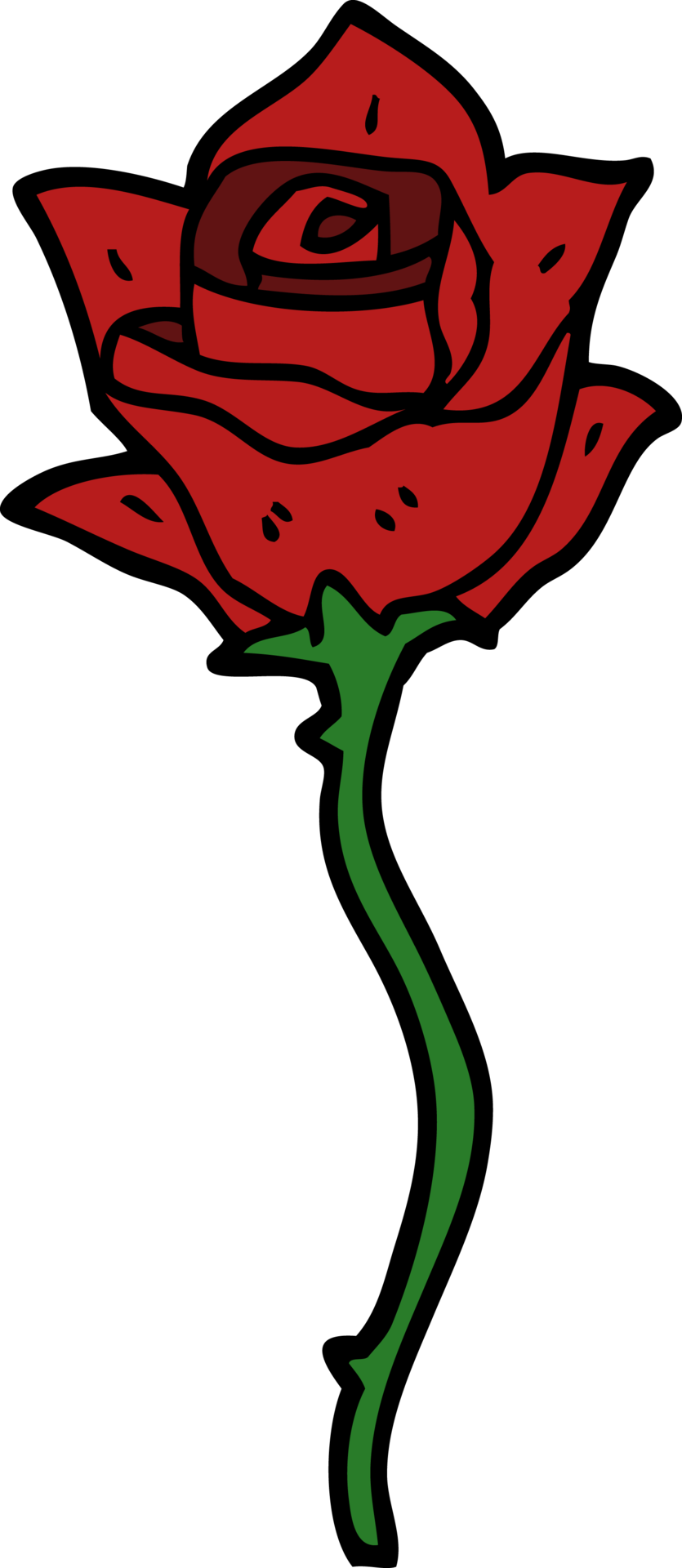 Cartoon Doodle Red Rose 40694086 Png
