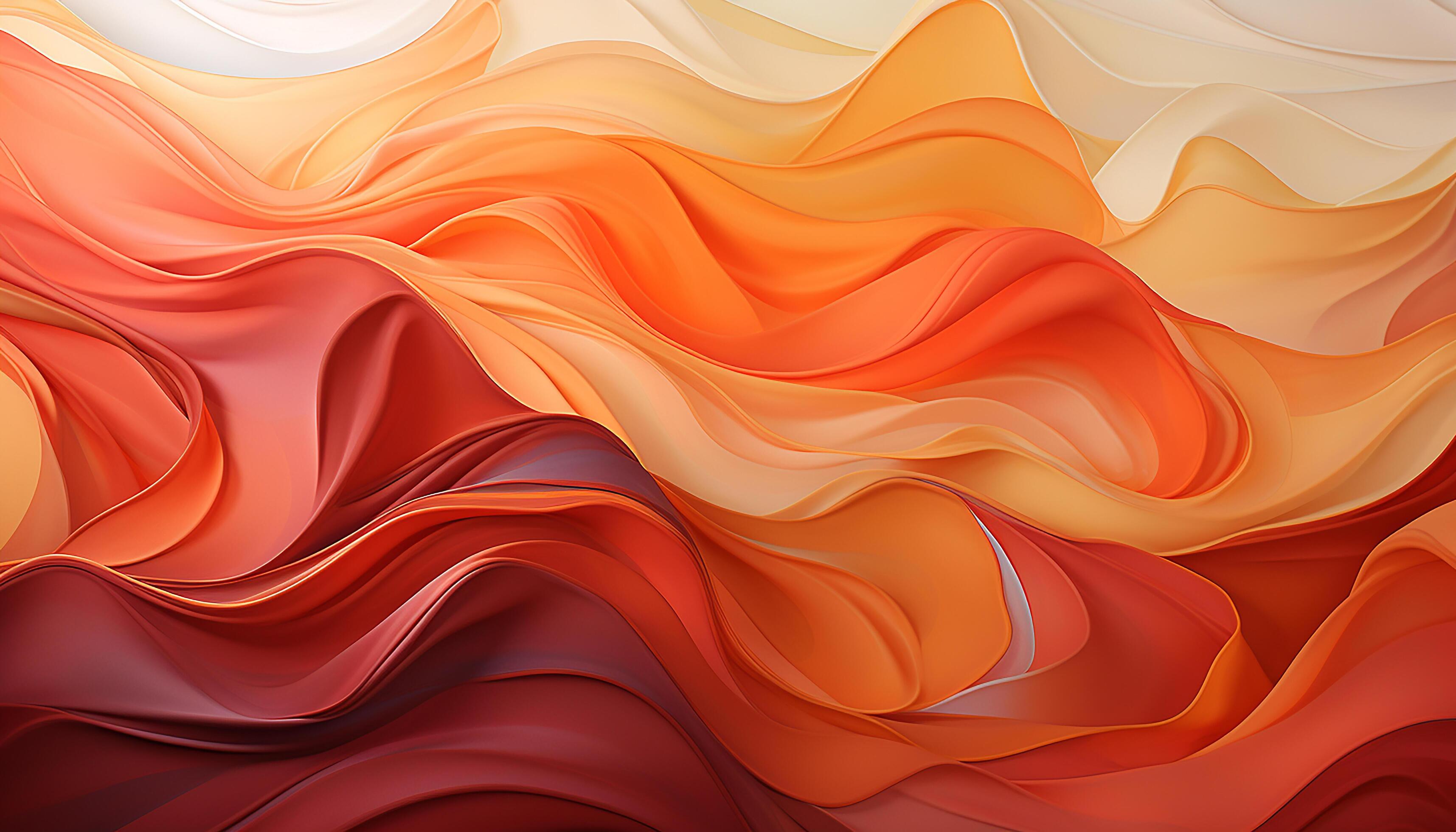 AI generated Abstract backdrop with smooth wave pattern in vibrant ...