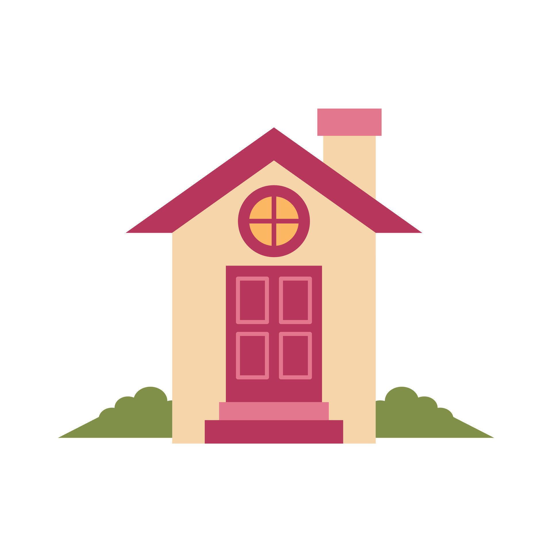 Simple house vector. Flat style modern building 40700000 Vector Art at ...