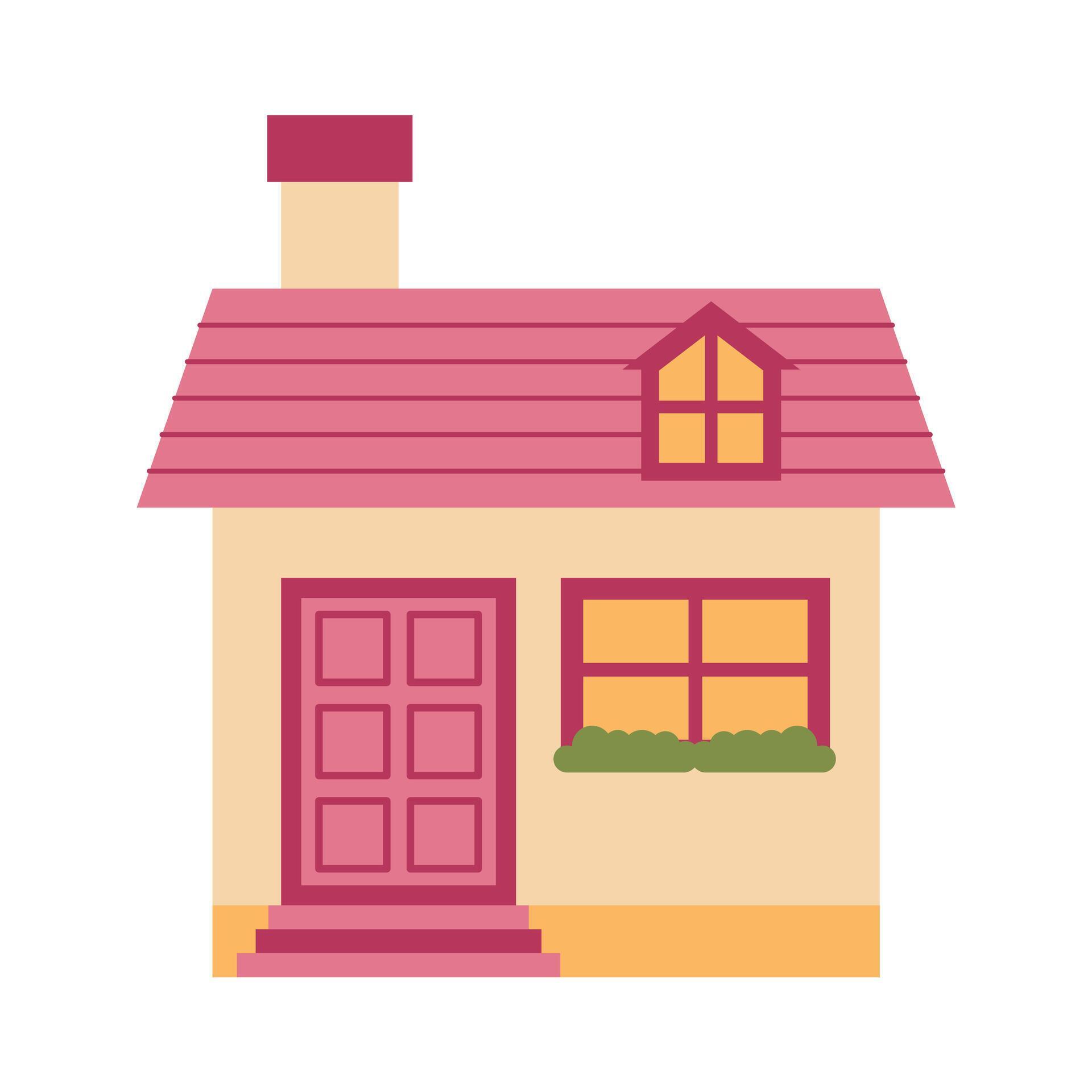 Simple house vector. Flat style modern building 40700119 Vector Art at ...