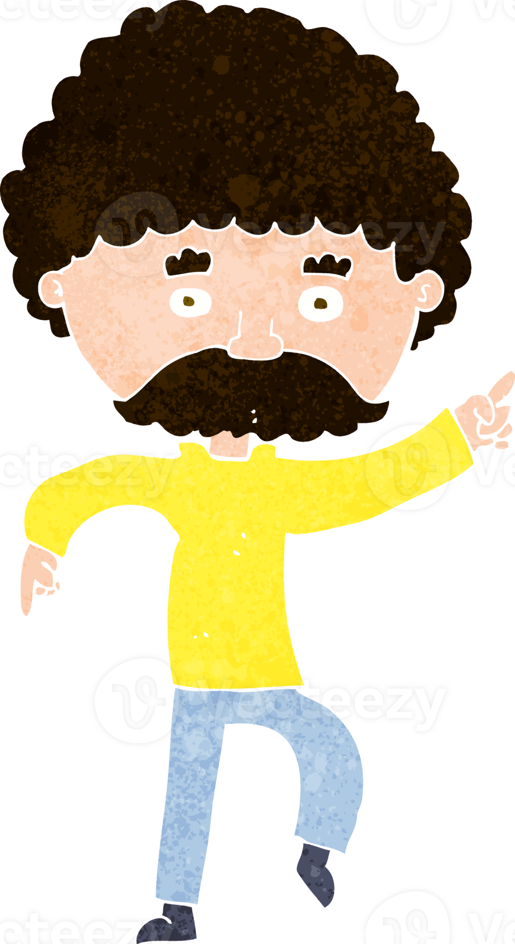 Cartoon Seventies Style Man Disco Dancing 40700541 Png
