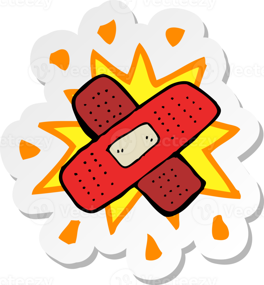 sticker of a cartoon plaster 40701511 PNG