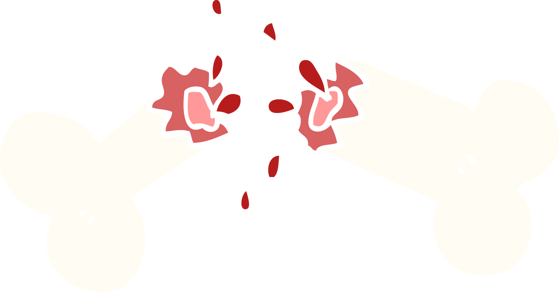 Cartoon Doodle Snapped Bone 40701657 Png