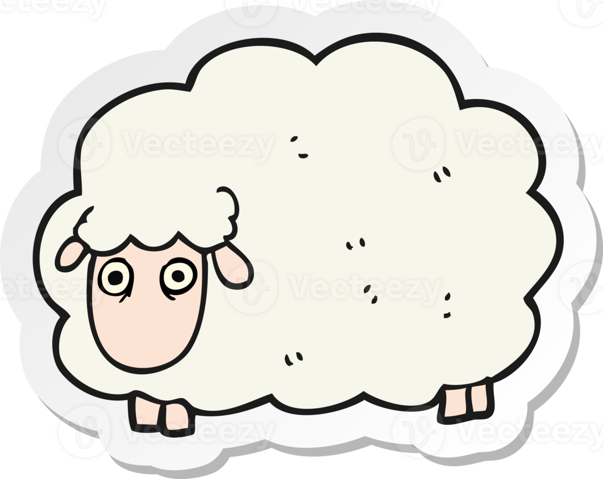 Sticker Of A Cartoon Farting Sheep 40705535 Png