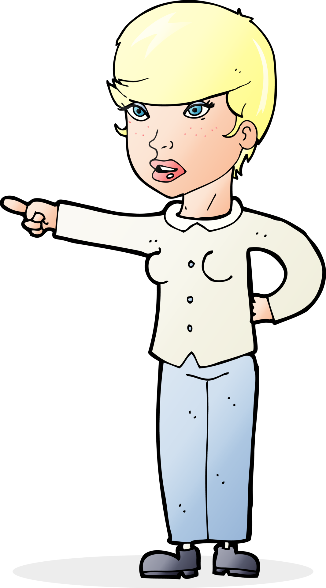 cartoon woman pointing finger of blame 40710250 PNG