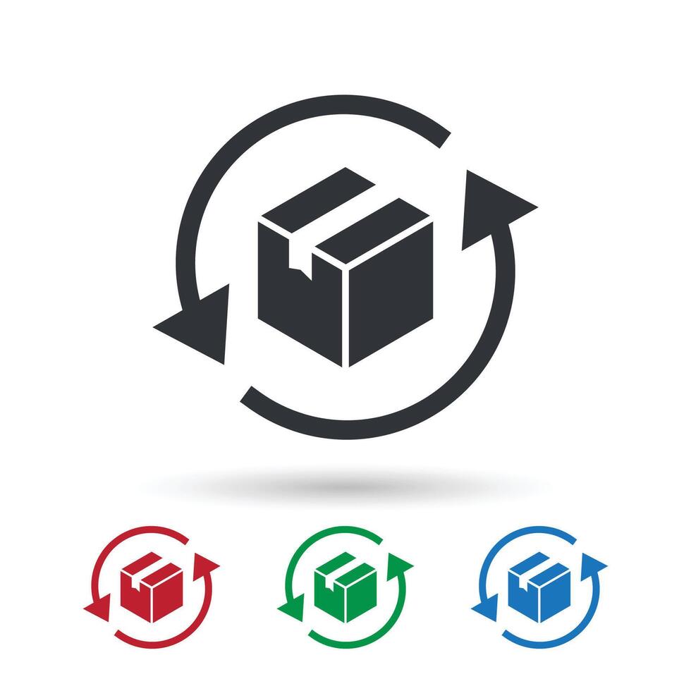 Return Package Line Icon Delivery Parcel Sign Return And Replace Product Icon 40732034