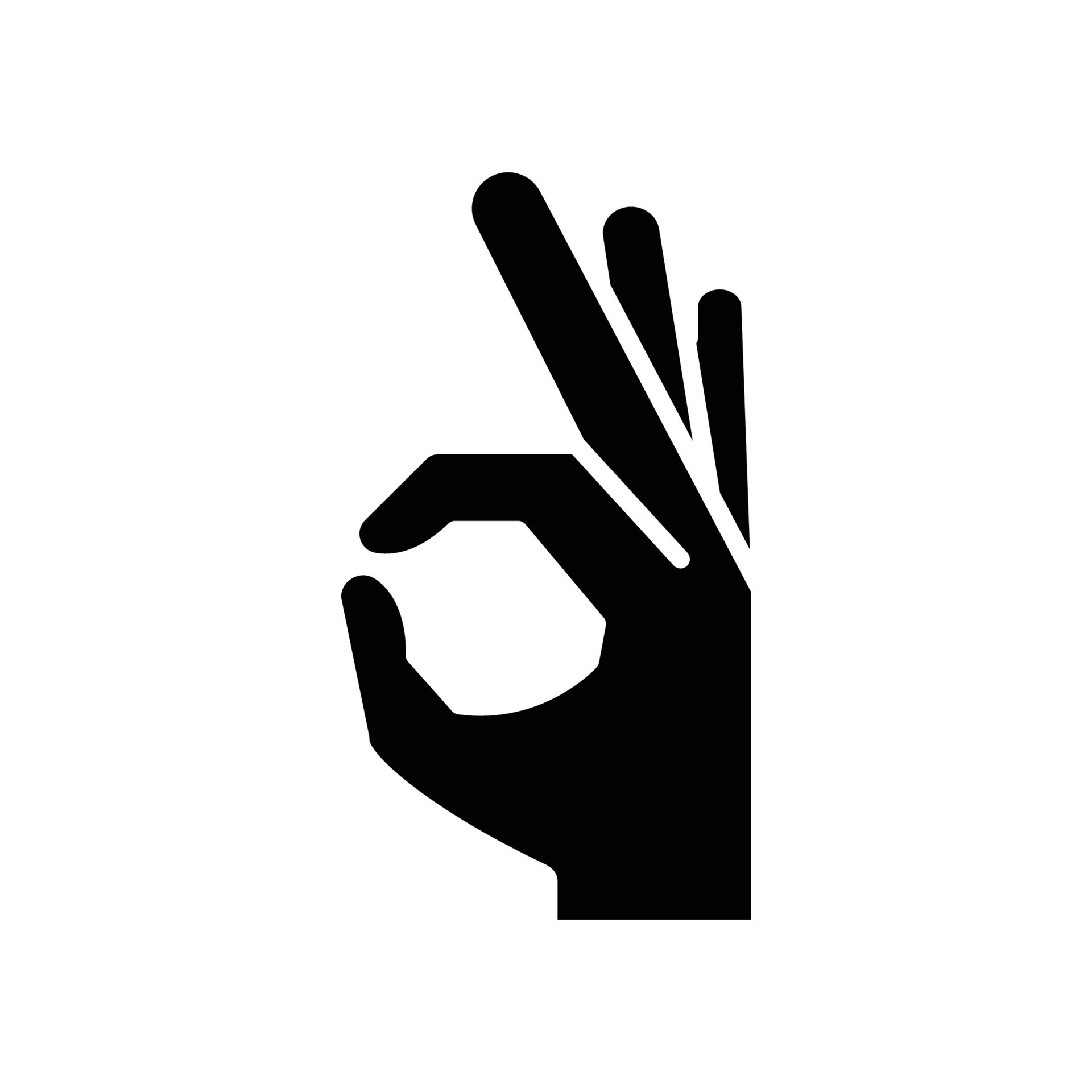 hand icon. solid icon 40734032 Vector Art at Vecteezy