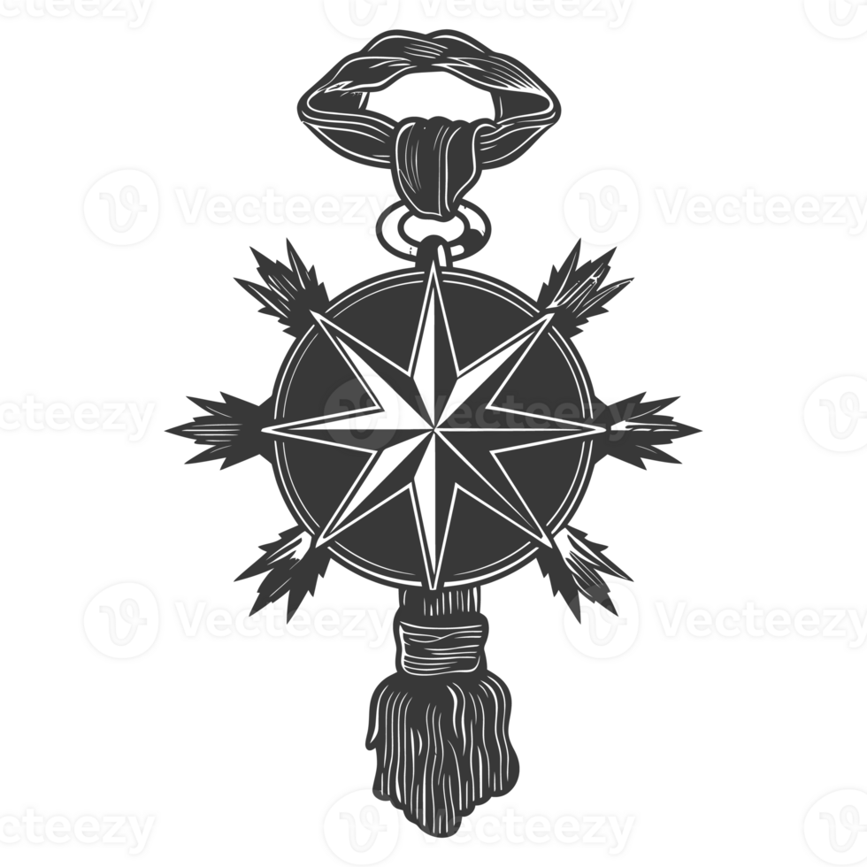 Ai Generated Silhouette War Medal Of Honor Black Color Only 40738293 Png