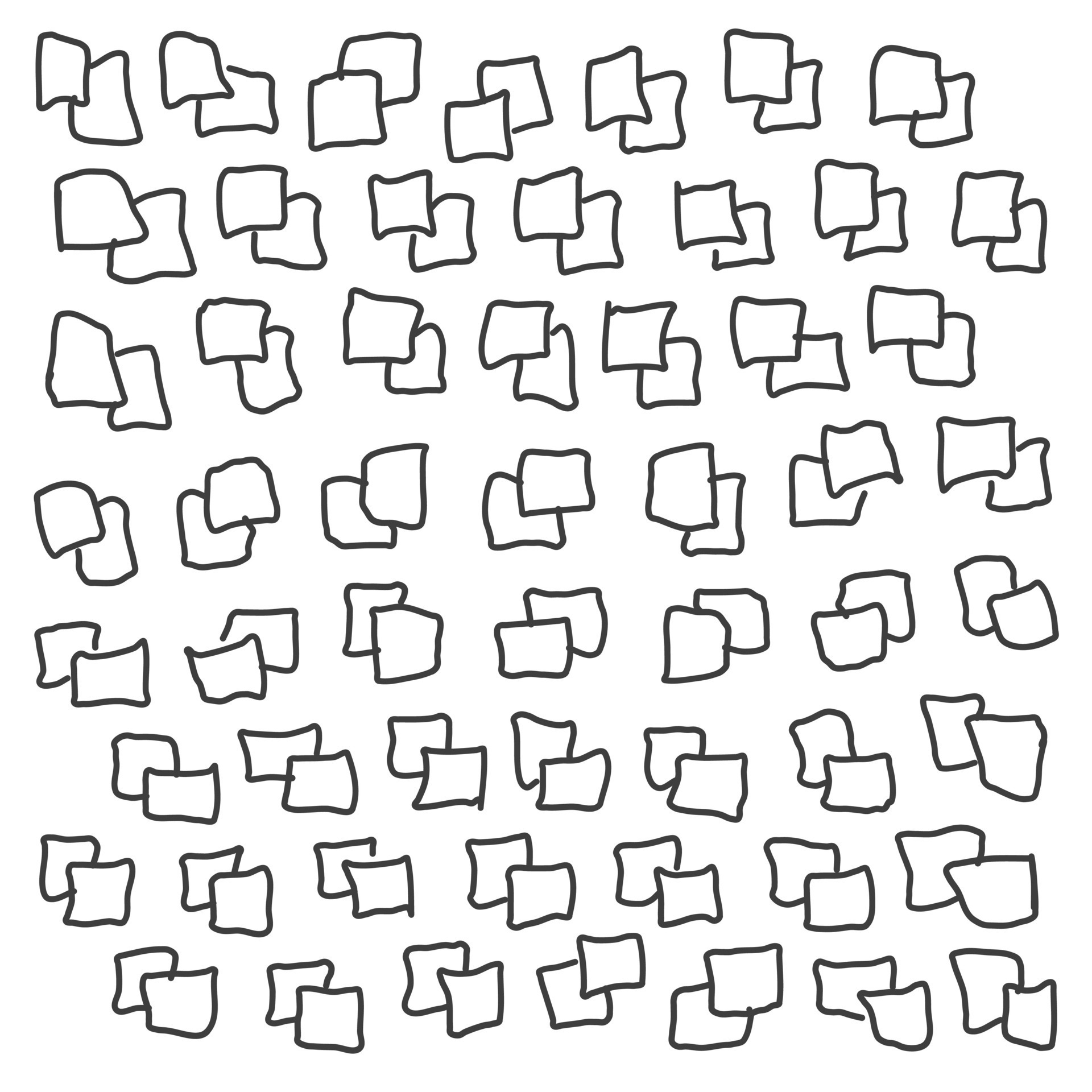 Hand Drawn Scribble Square Elements Doodle 40740893 Vector Art At