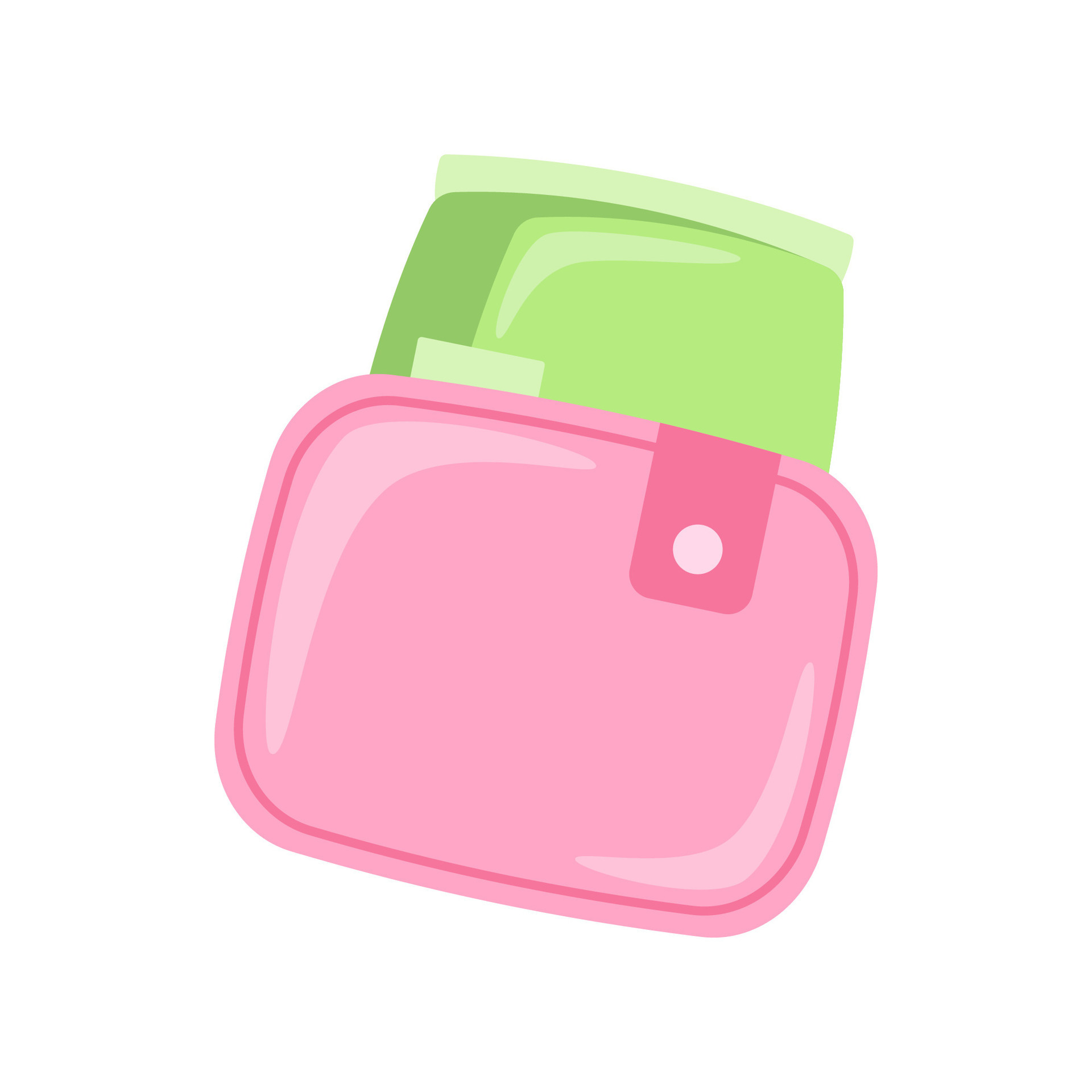 Menstrual Period Pad In A Case Womens Intimate Hygiene Item Simple Vector Flat Illustration