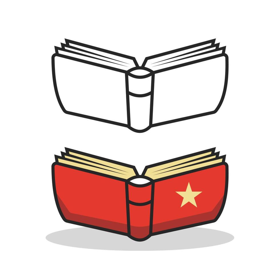 Hand drawn flat vector design stack of books illustration 40743797 ...
