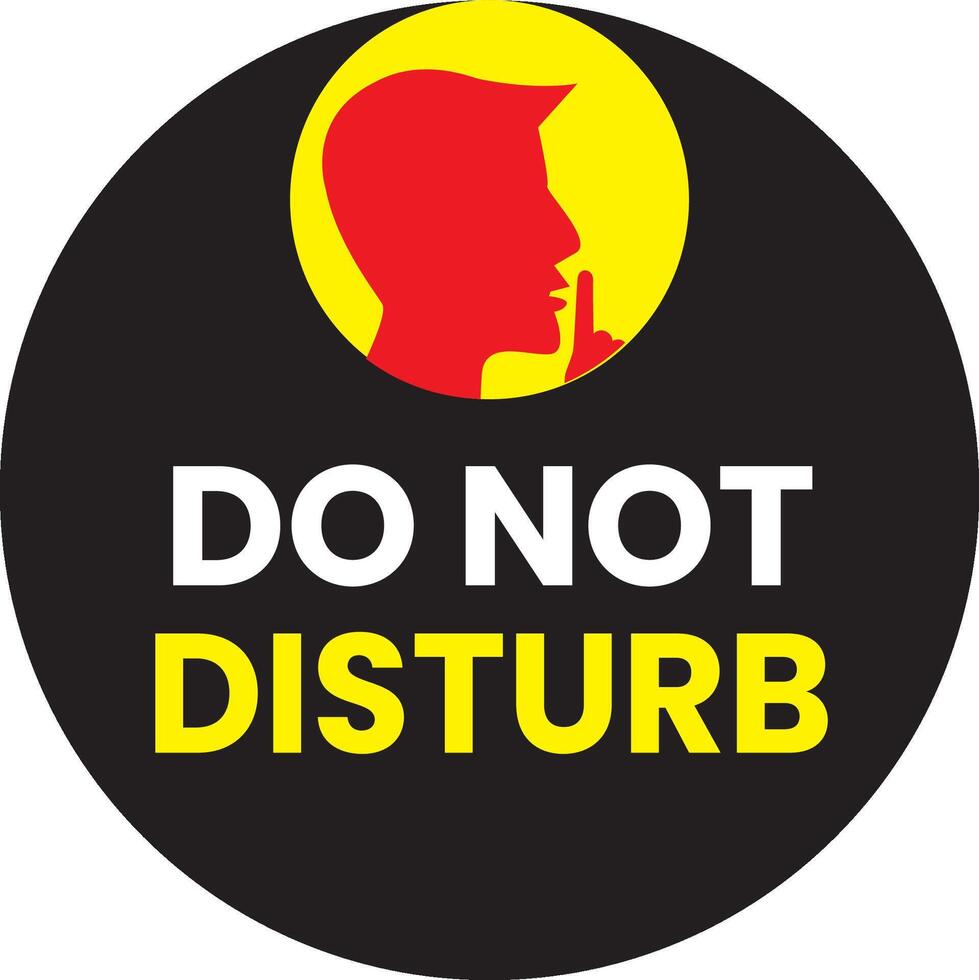 Do Not Disturb Signs Board Logo Label Stock Vector Illustration
