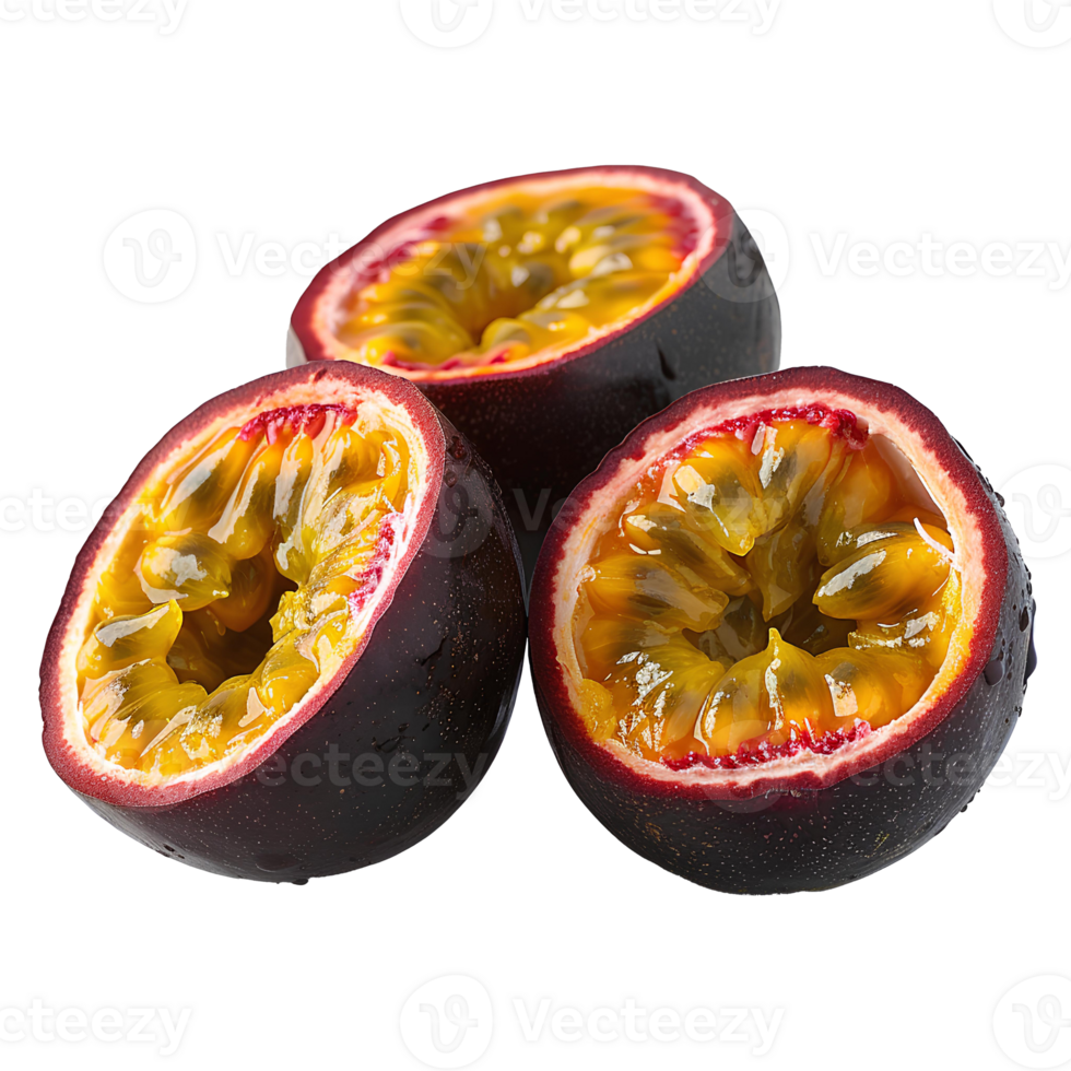 Ai Generated Passion Fruit Png Purple Passion Fruit Top View Png Passion Fruit Flat Lay Png