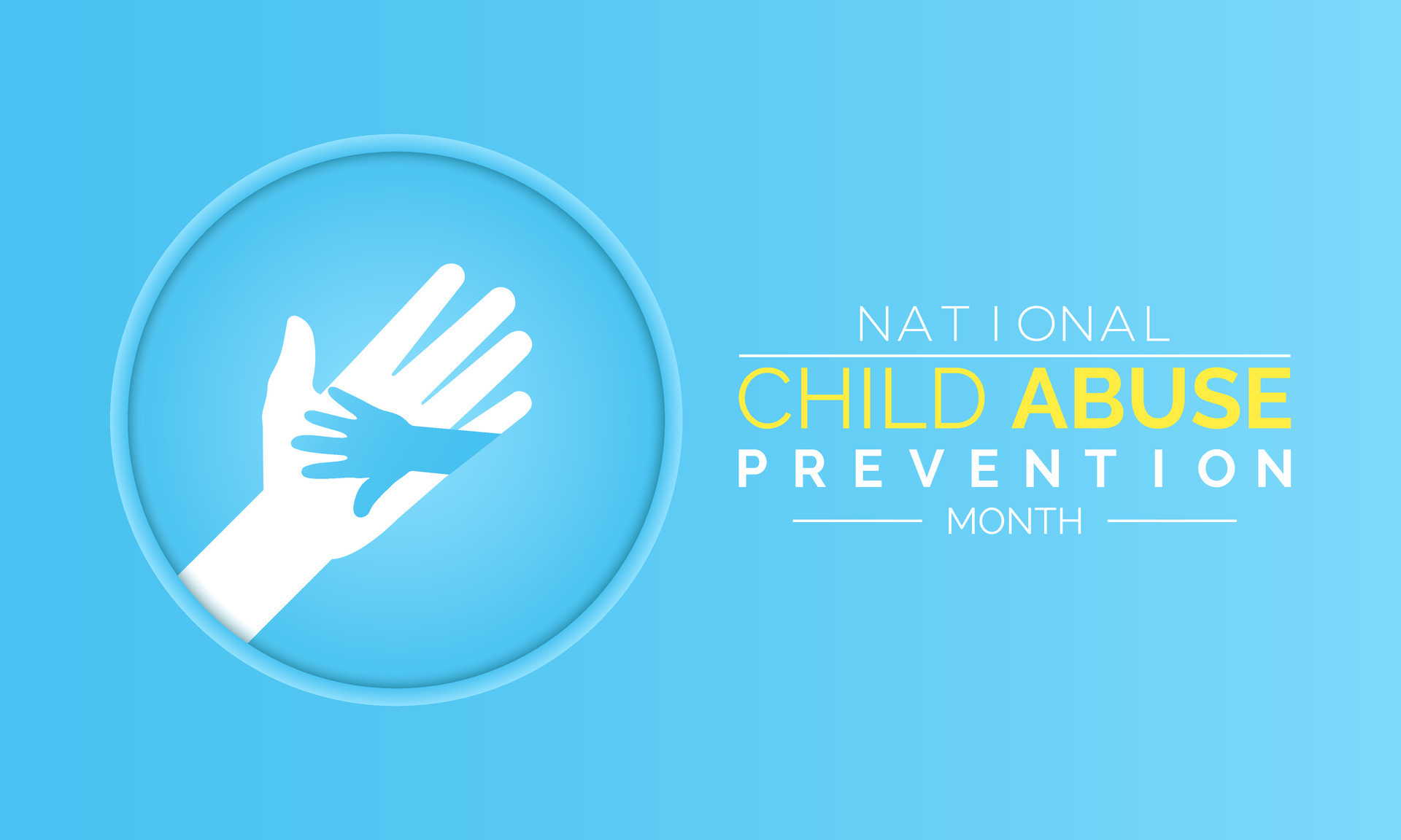 Vector illustration on the theme of National Child abuse prevention and awareness month of April ...