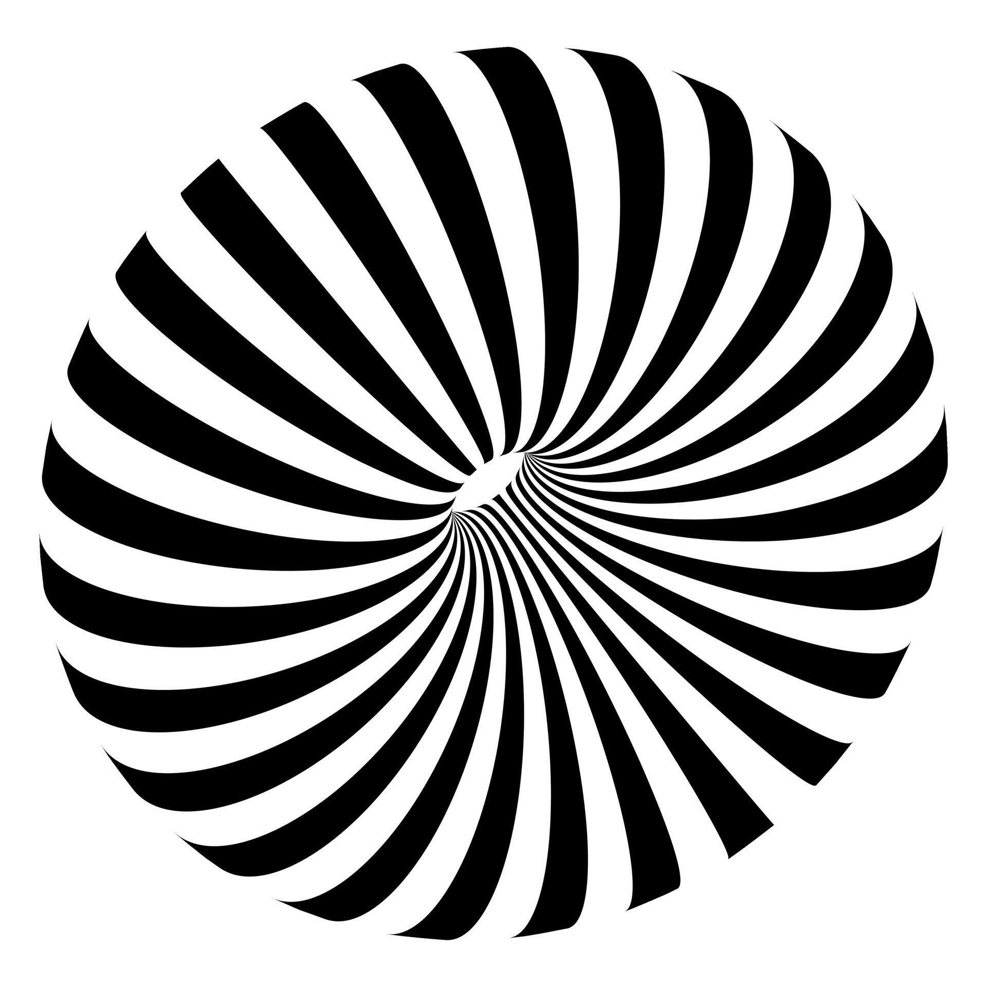 3D striped torus shape in perspective. Donut figure in three ...