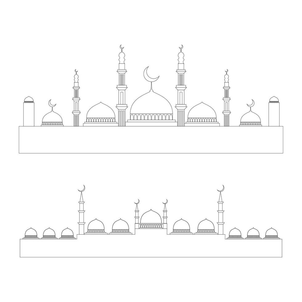 mosque silhouette, vector mosque illustration, set of mosque vector ... mosque silhouette, vector mosque illustration, set of mosque vector ...