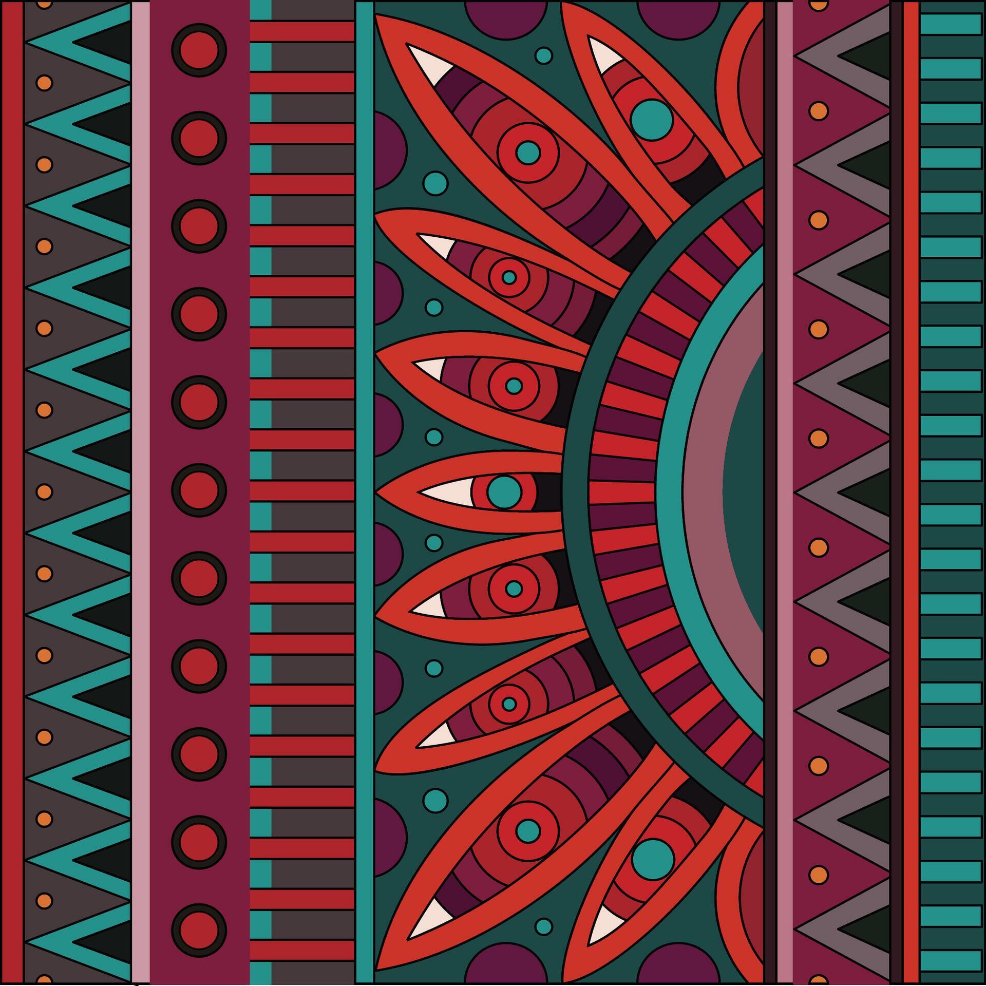 Abstract Vector Tribal Ethnic Background Pattern 40753271 Vector Art At