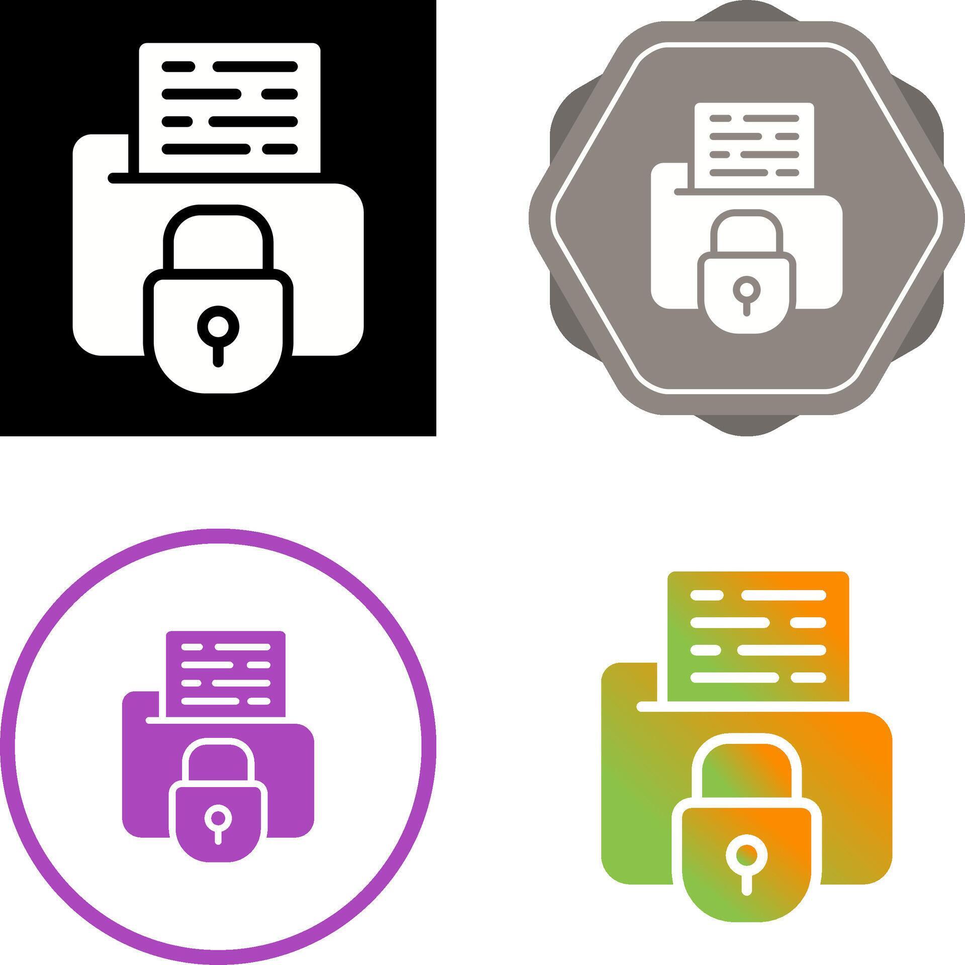Secure Folder Vector Icon 40762822 Vector Art at Vecteezy