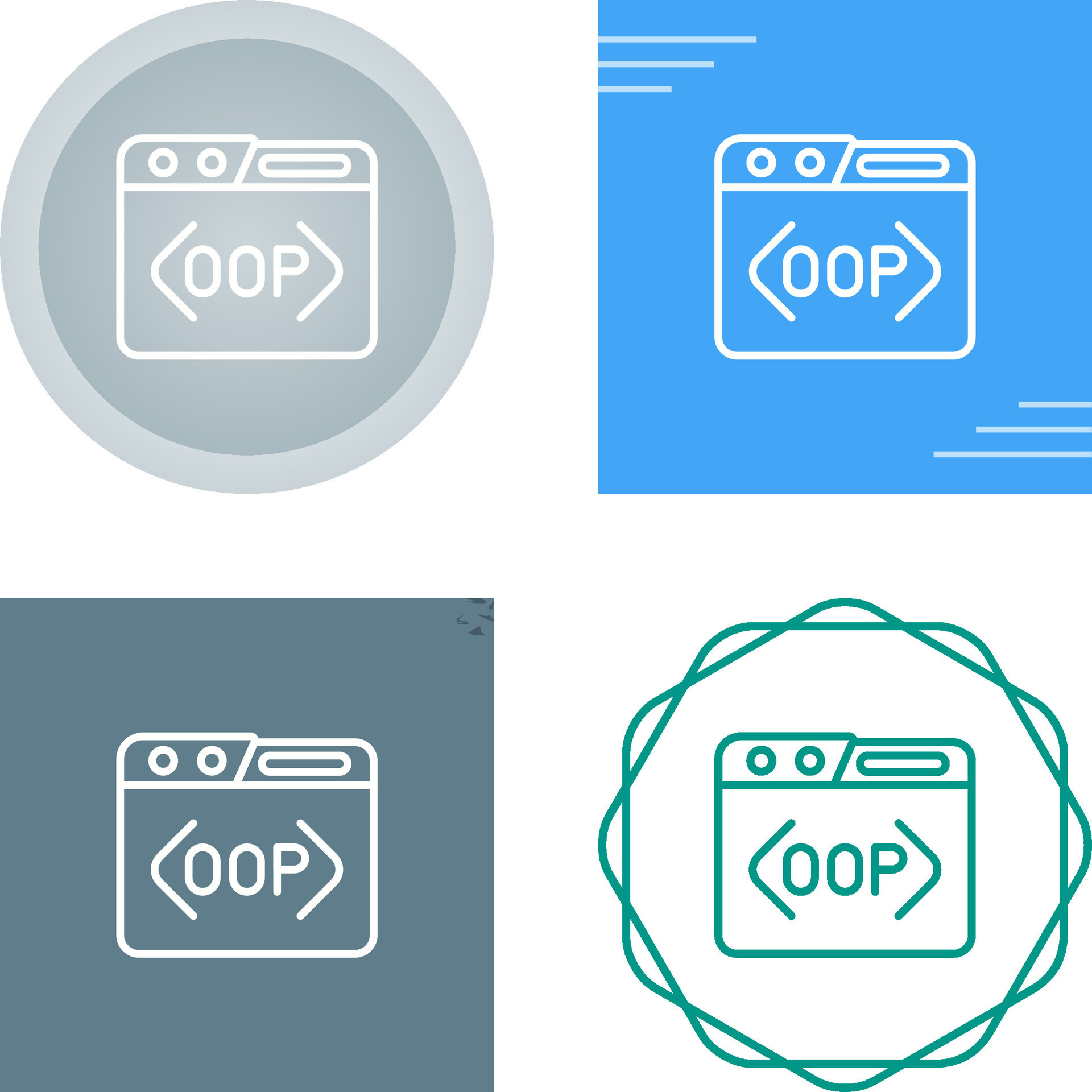 OOP Vector Icon 40769405 Vector Art at Vecteezy