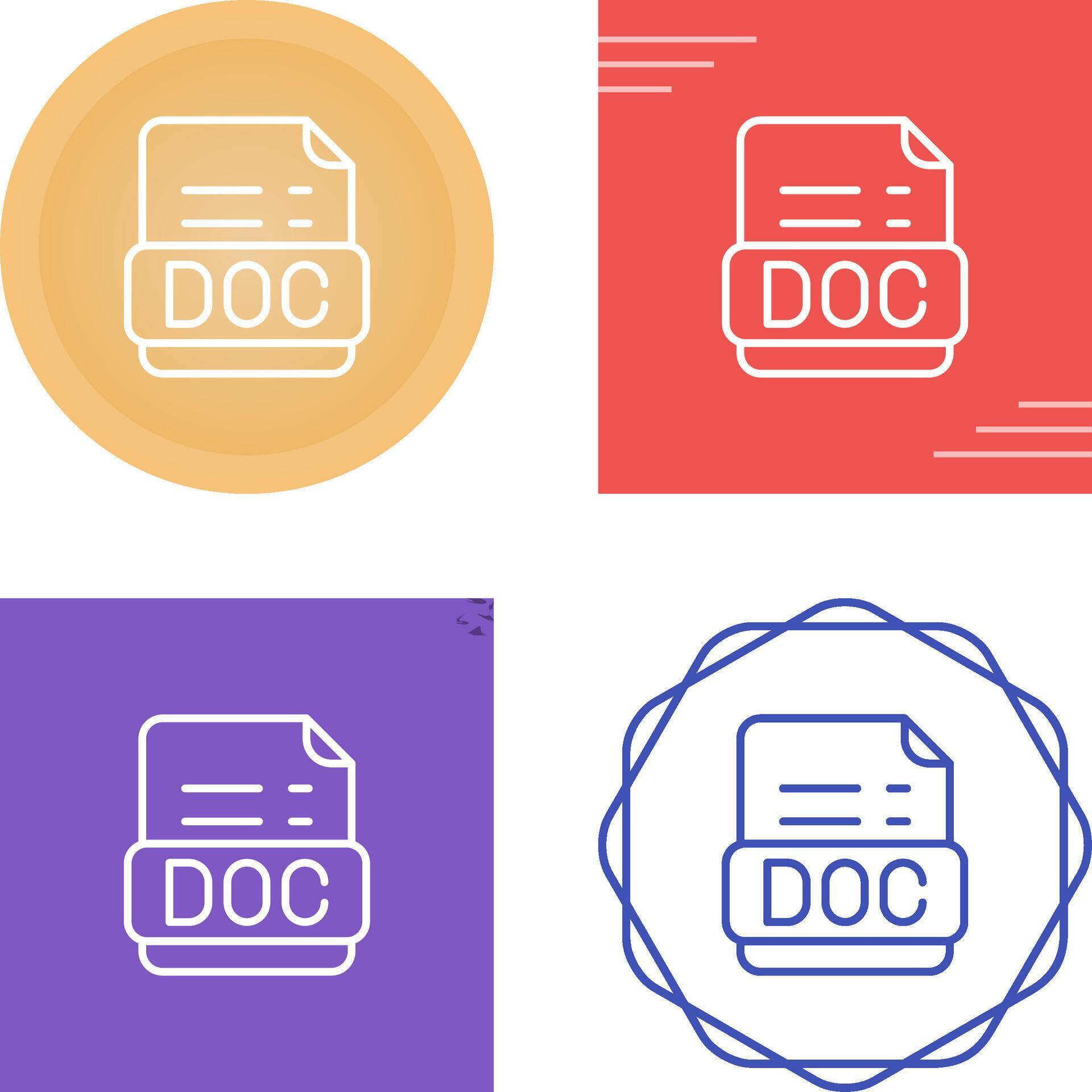 Doc Vector Icon 40769554 Vector Art At Vecteezy