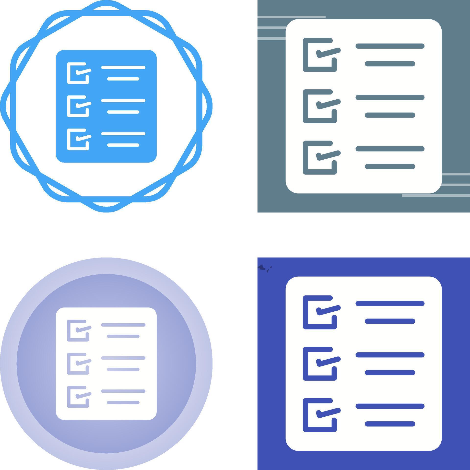 Task list Vector Icon 40781946 Vector Art at Vecteezy