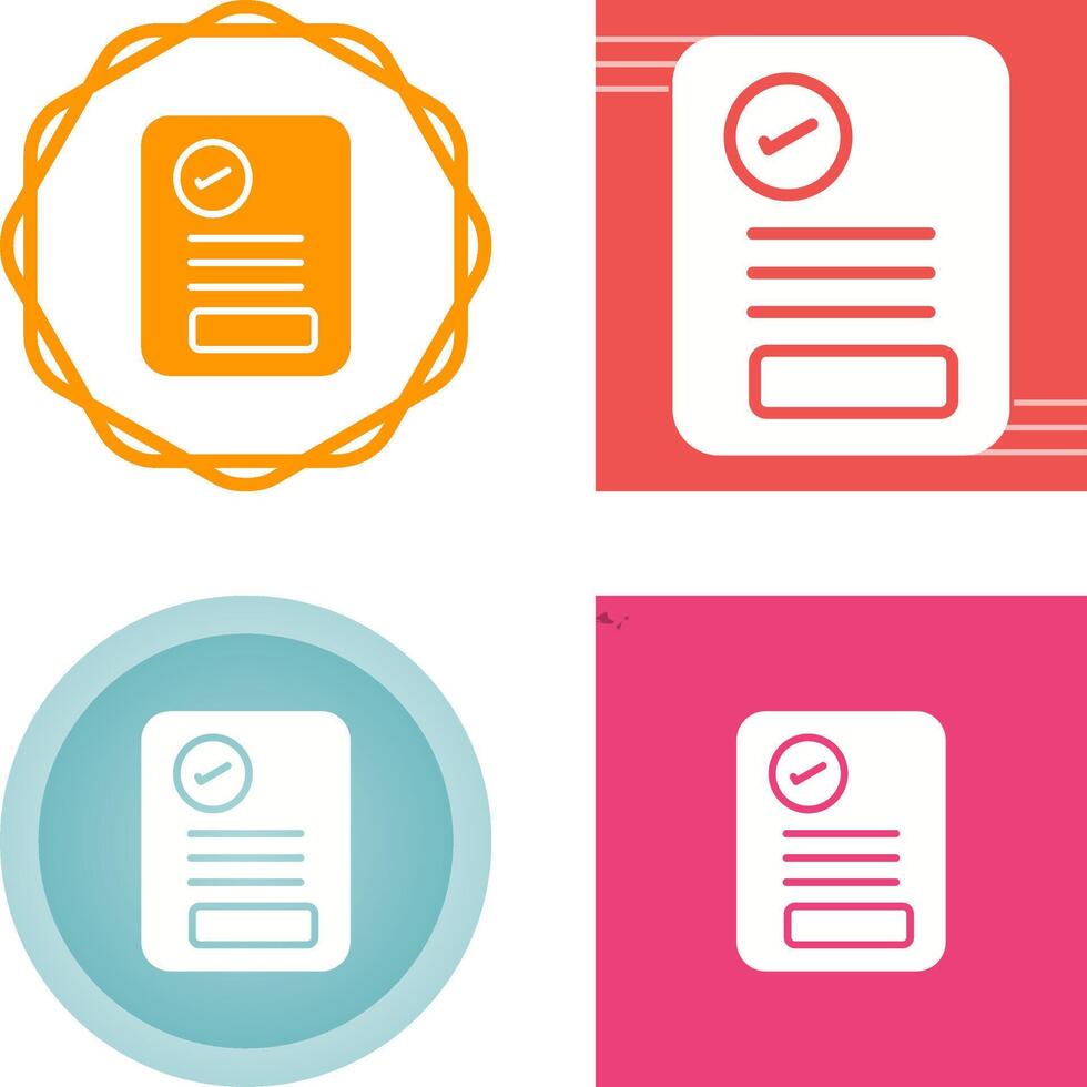 Document Approval Vector Icon 40782707 Vector Art At Vecteezy