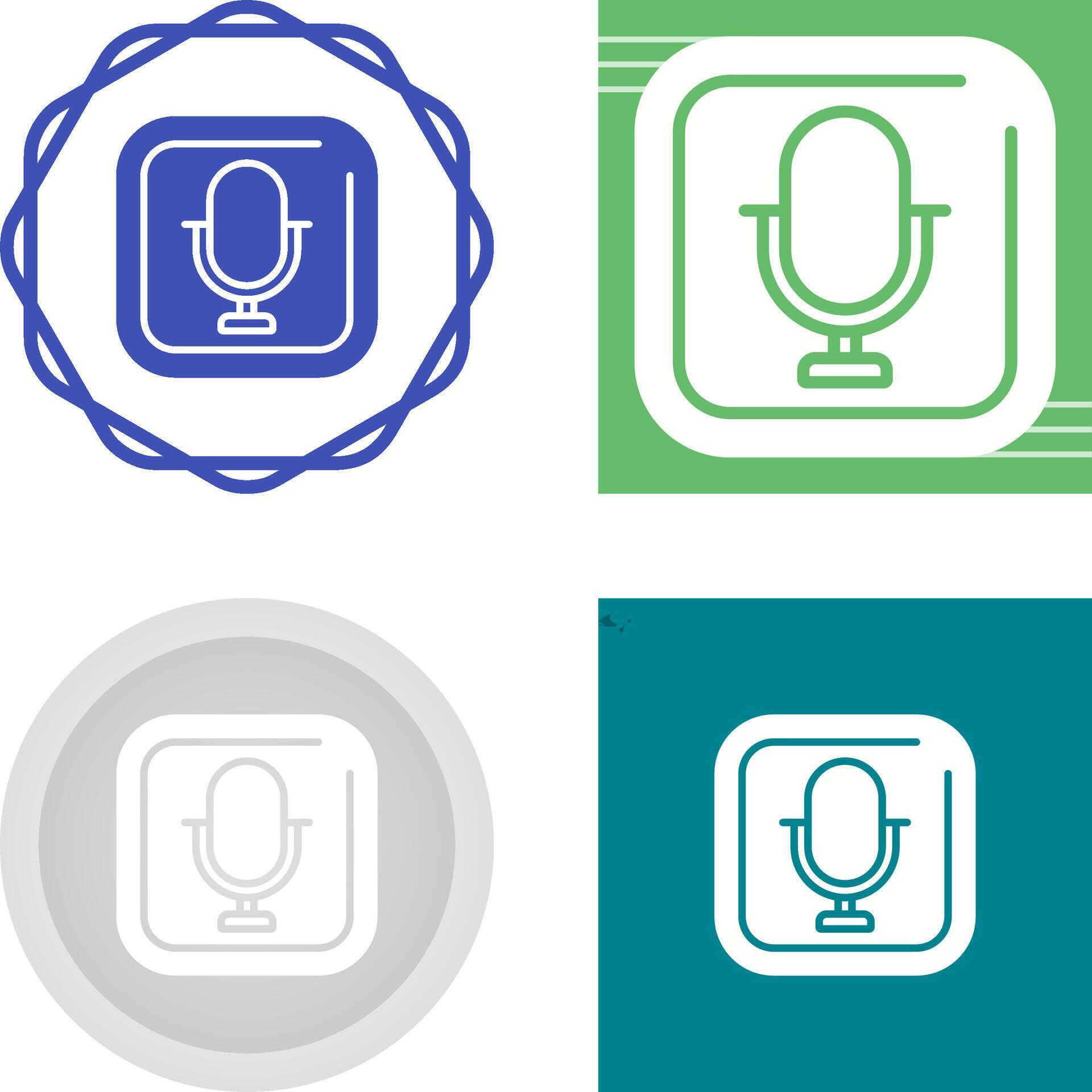 Microphone Square Vector Icon 40783310 Vector Art at Vecteezy