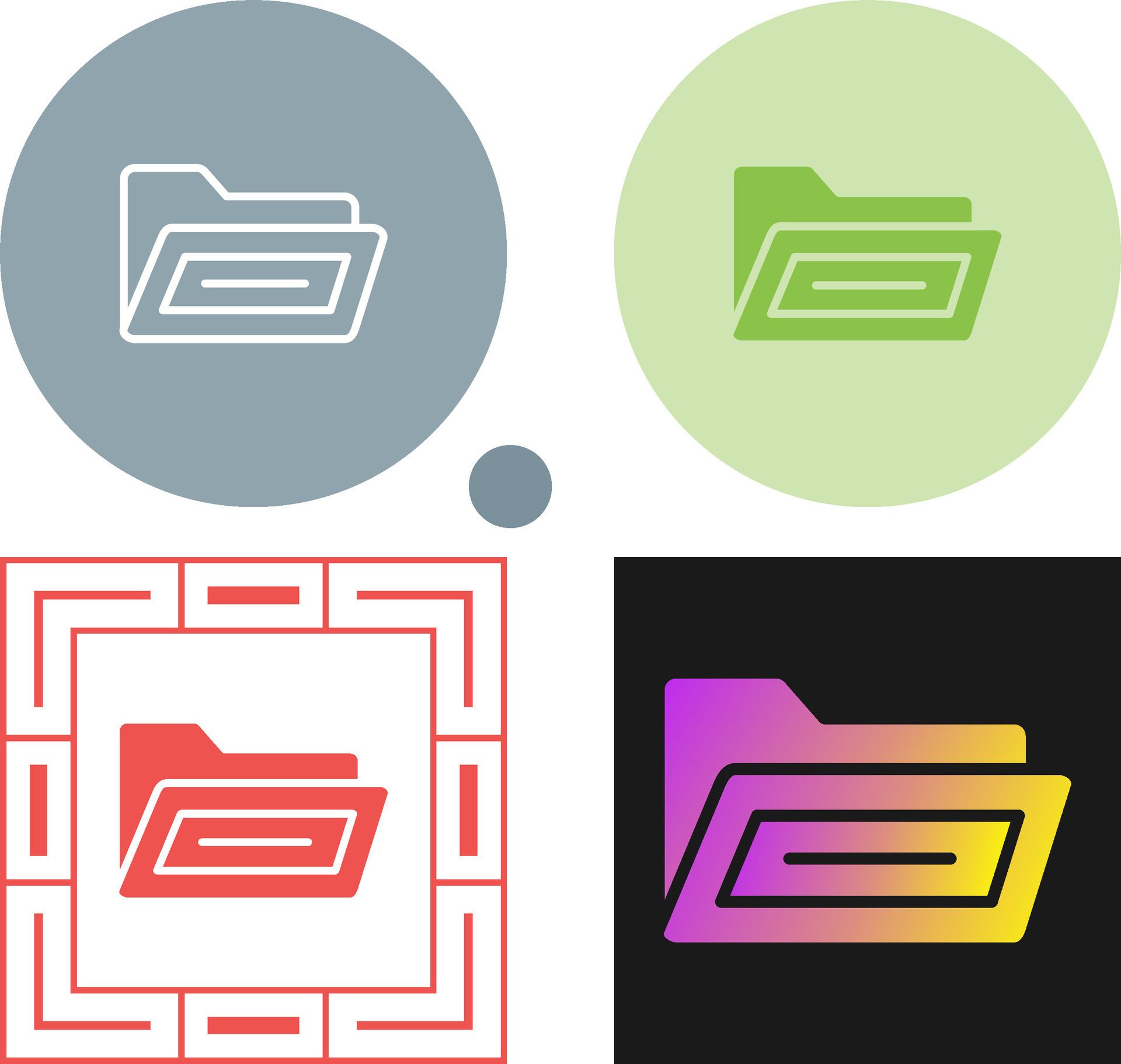 Open File Folder Vector Icon 40790971 Vector Art at Vecteezy