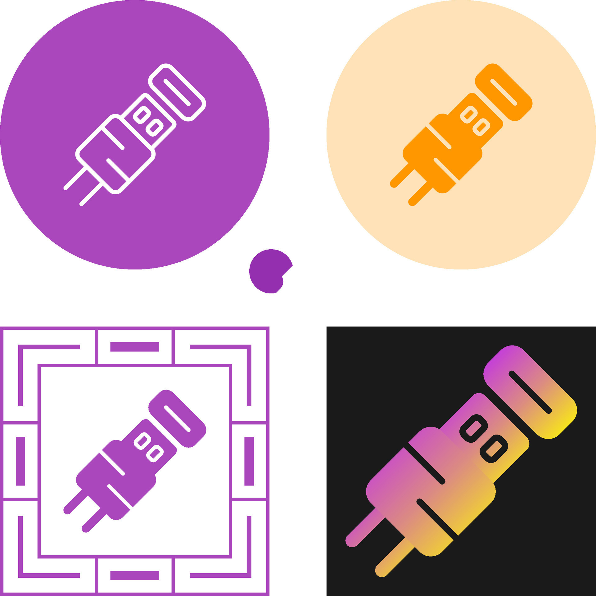 Usb Cable Vector Icon 40792958 Vector Art At Vecteezy