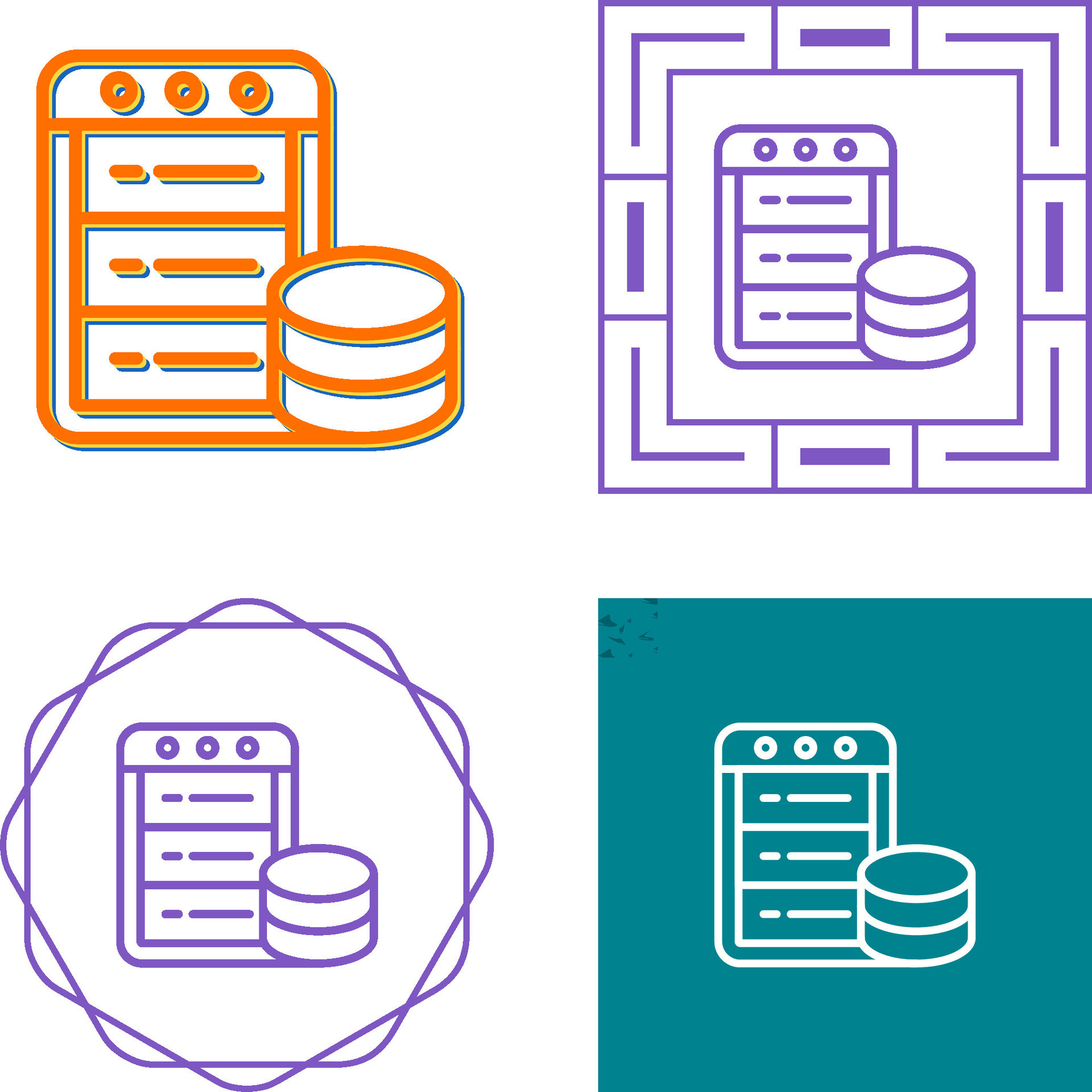 Database Vector Icon 40794990 Vector Art At Vecteezy