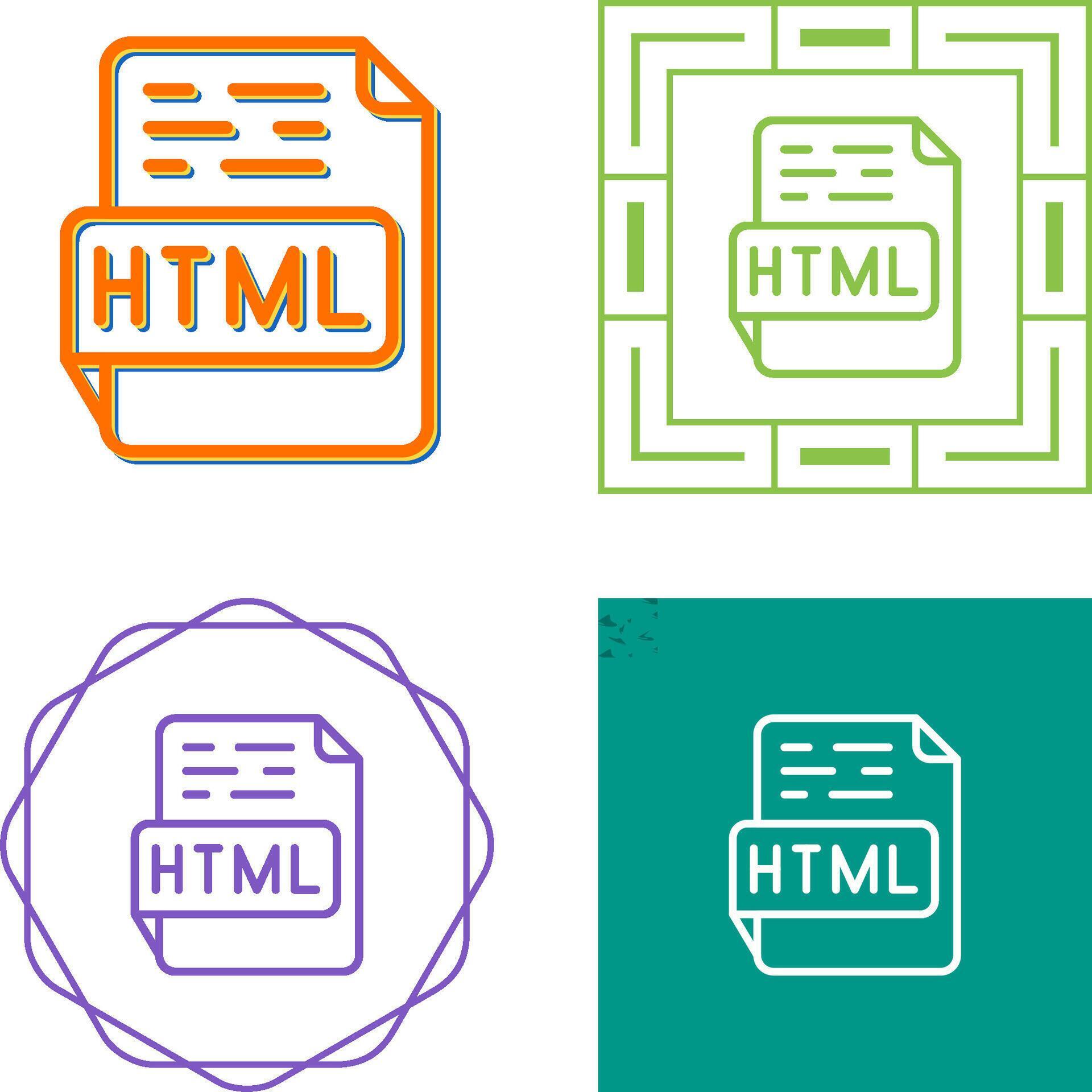 Html Vector Icon 40795097 Vector Art At Vecteezy