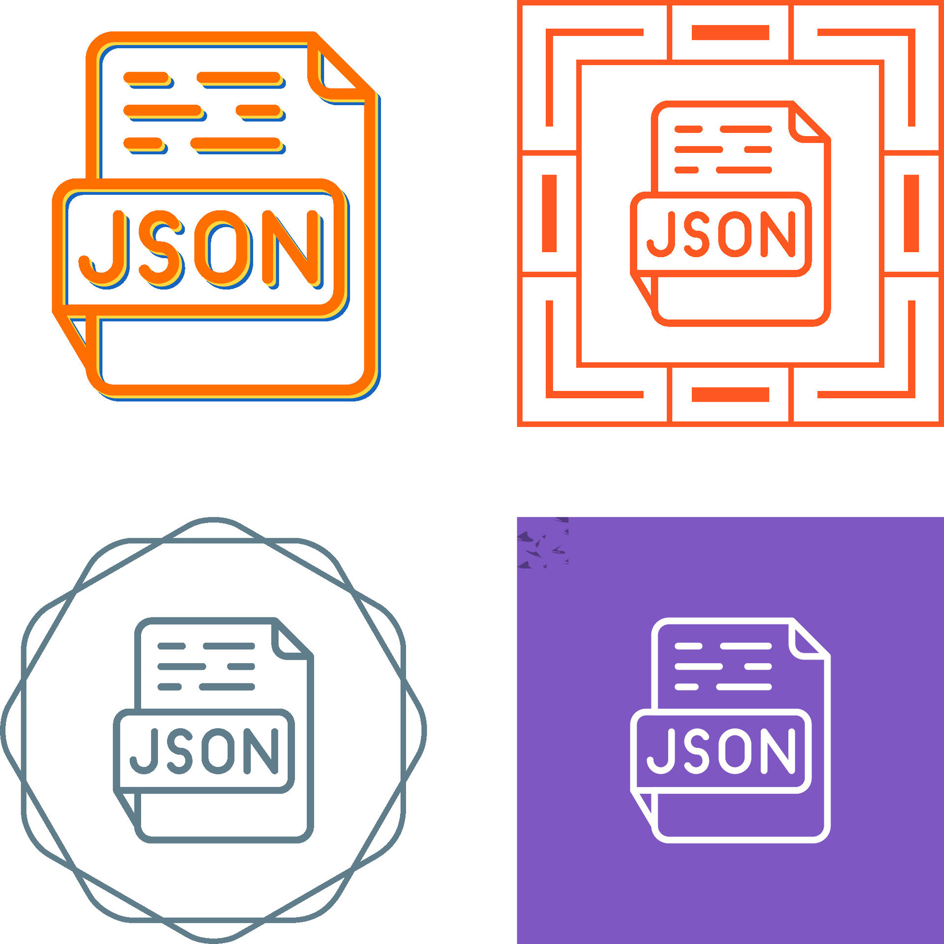 JSON Vector Icon 40795304 Vector Art at Vecteezy