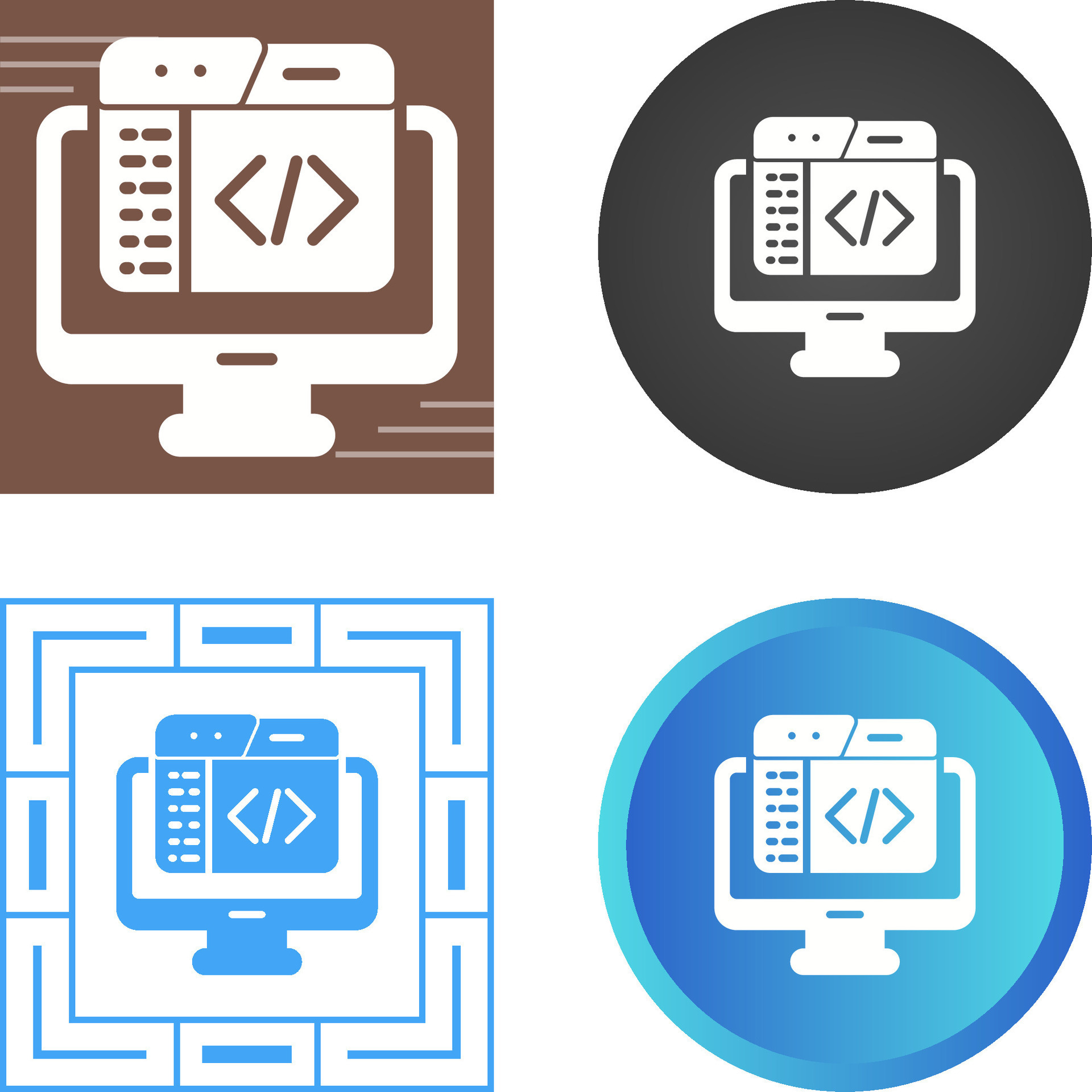 Code Editor Vector Icon 40798751 Vector Art at Vecteezy