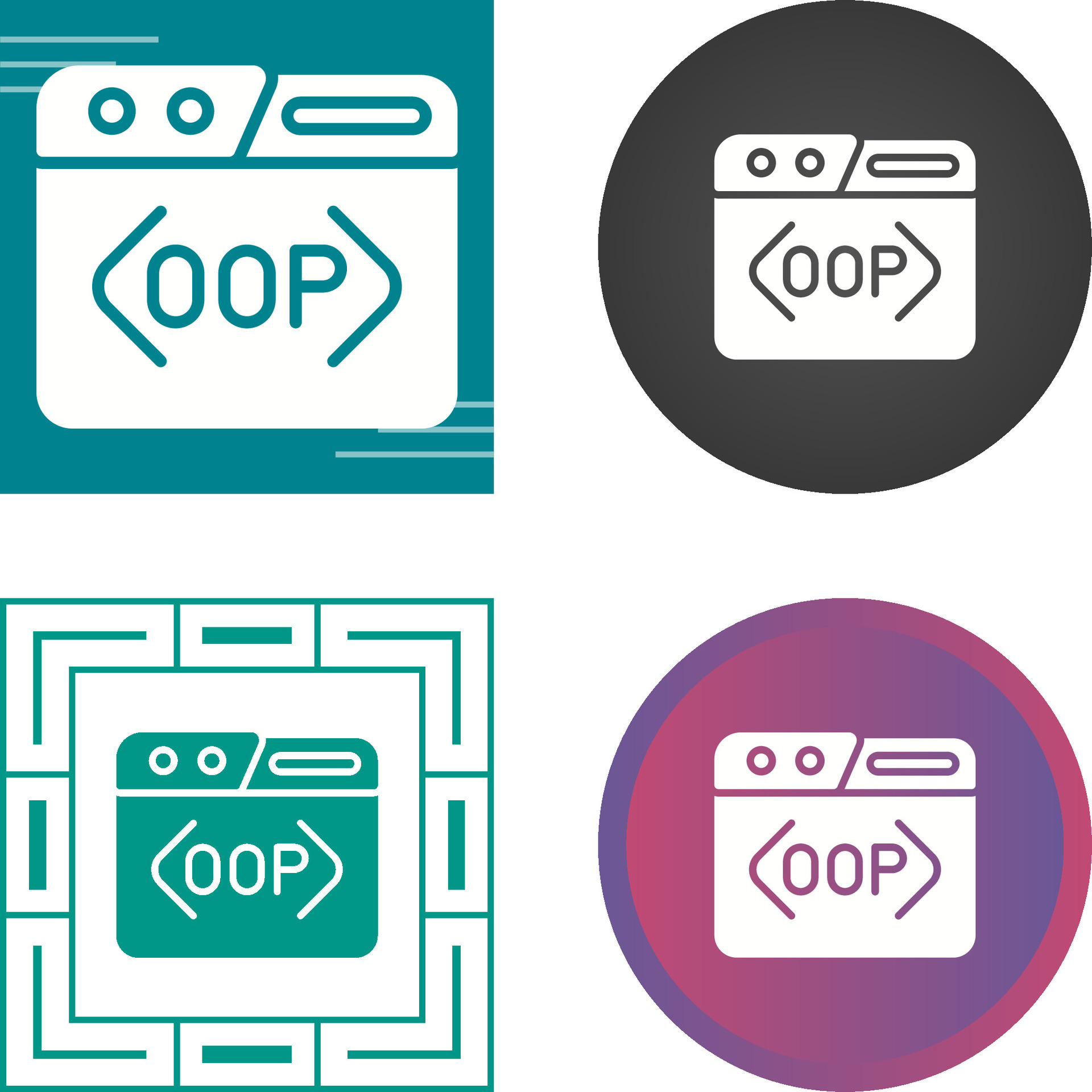 OOP Vector Icon 40798770 Vector Art at Vecteezy