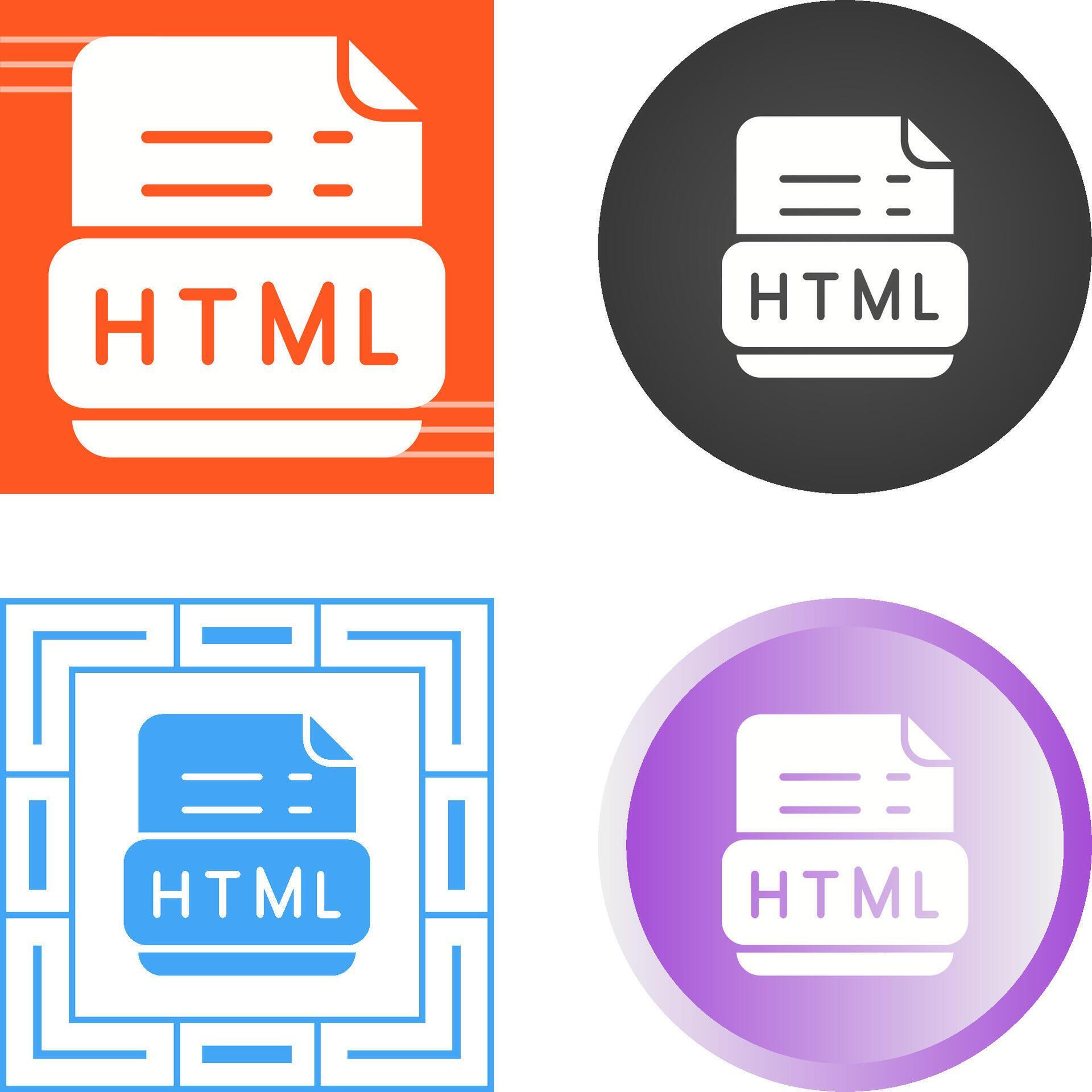 Html Vector Icon 40798876 Vector Art at Vecteezy