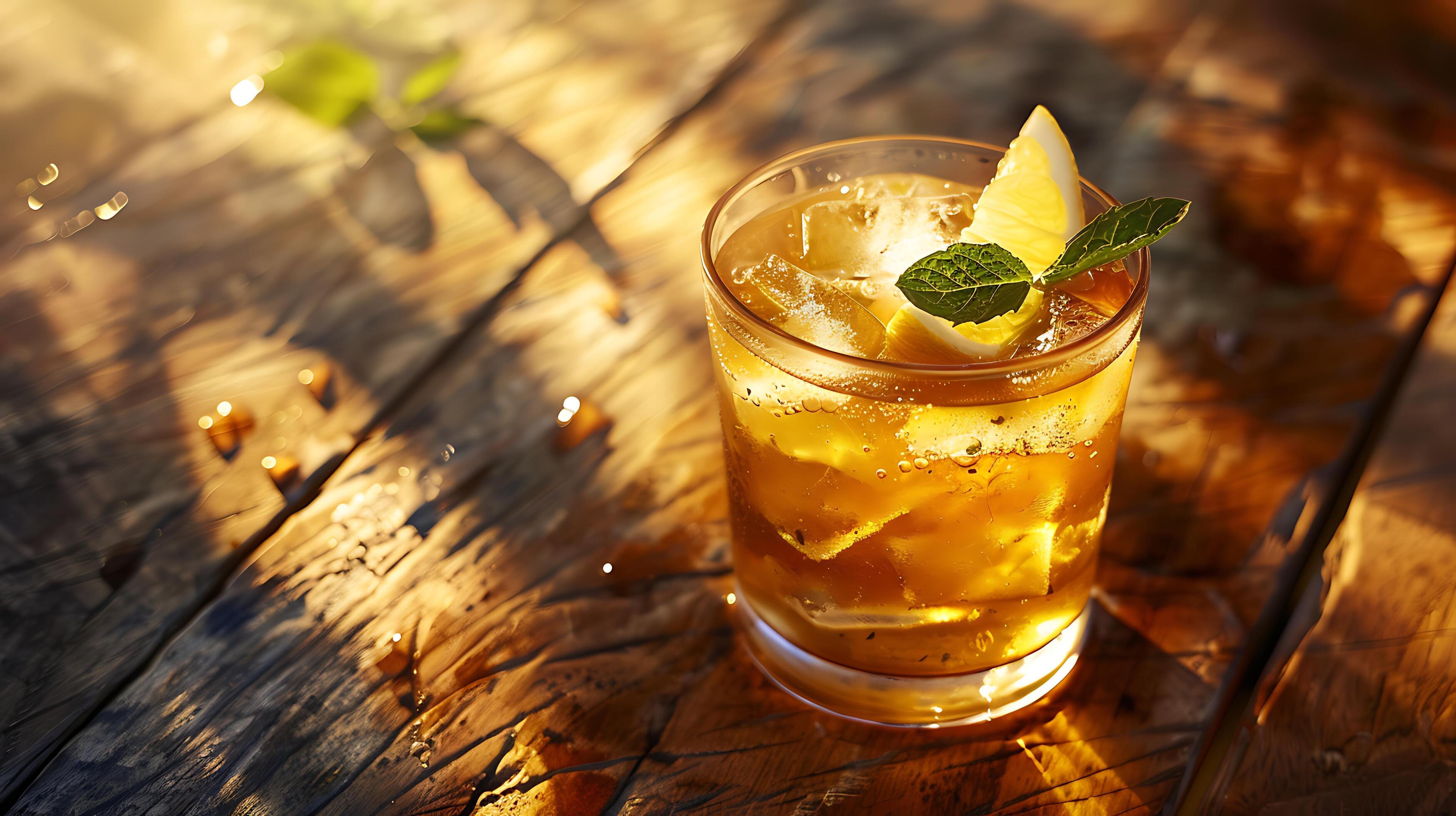 AI generated Refreshing Lemonade Served on Sunlit Patio with Zesty Garnish 40806002 Stock Photo ...