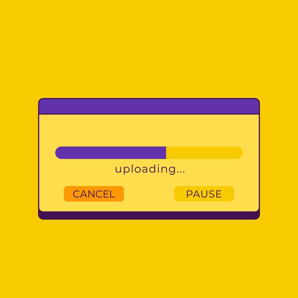 Upload window with progress bar, retro design 40812967 Vector Art at ... Upload window with progress bar, retro design 40812967 Vector Art at ...