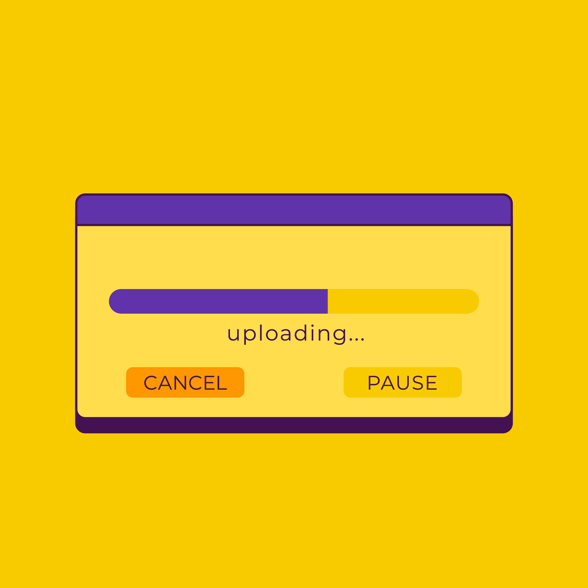 Upload window with progress bar, retro design 40812967 Vector Art at ...