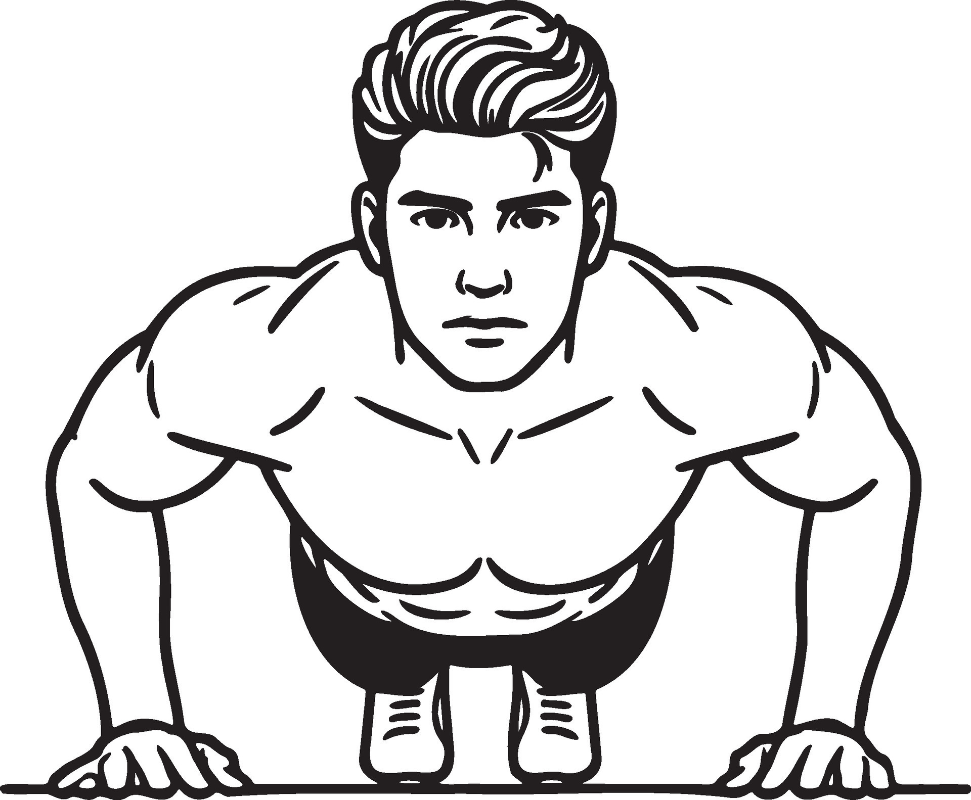 Man Do Pushups. 40813371 Vector Art at Vecteezy